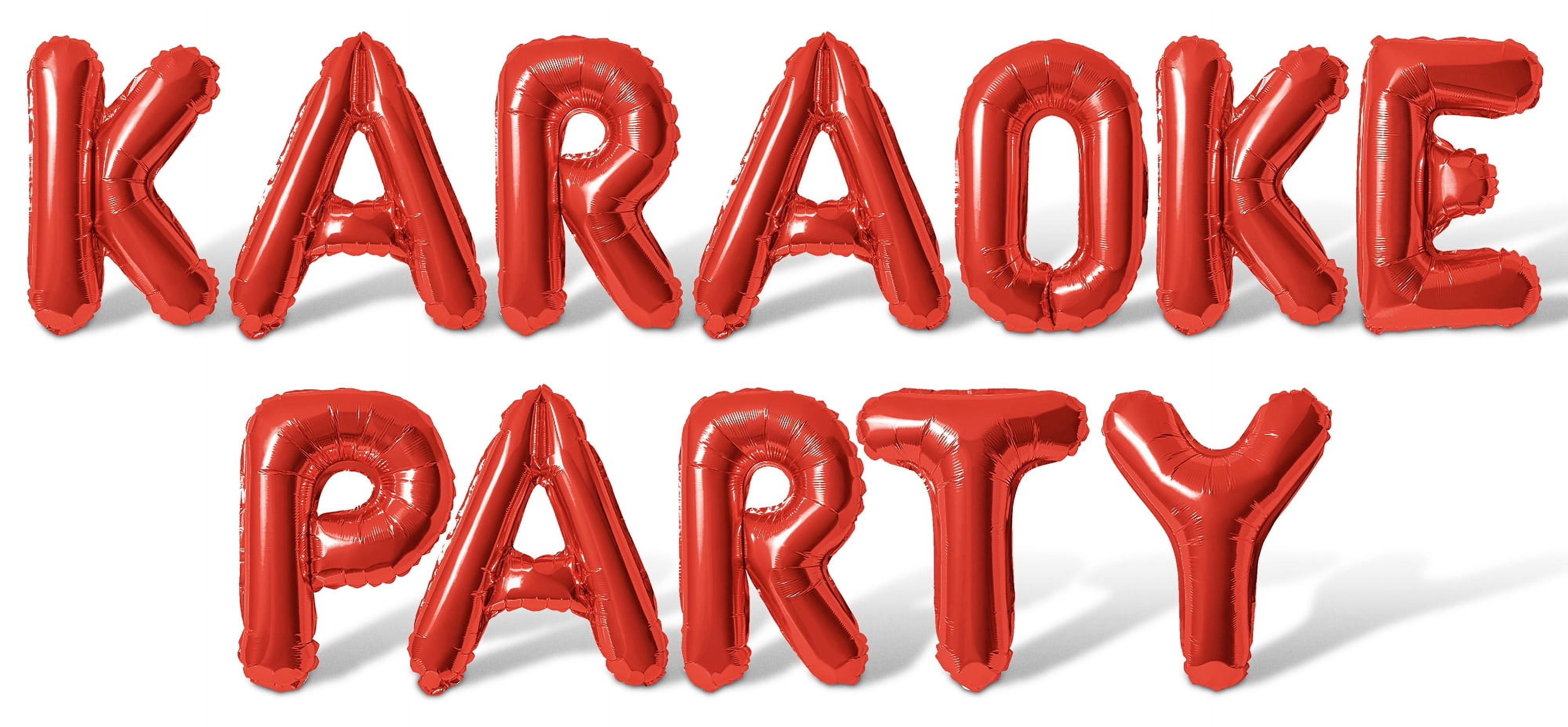 Letter Balloons - KARAOKE PARTY 16" Inch Alphabet Letters Foil Mylar ...