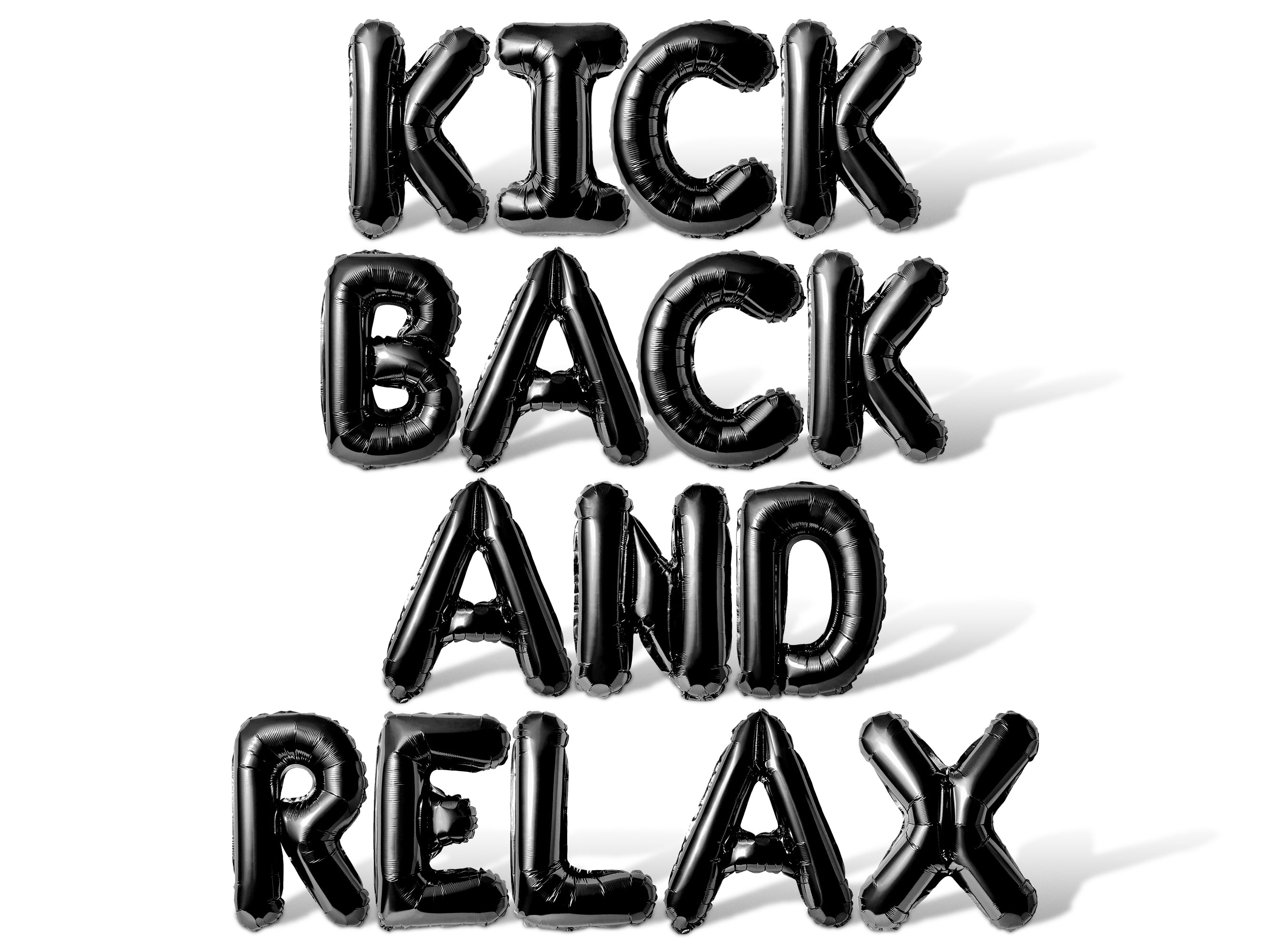 Letter Balloons - KICK BACK AND RELAX 16" Inch Alphabet Letters Foil ...