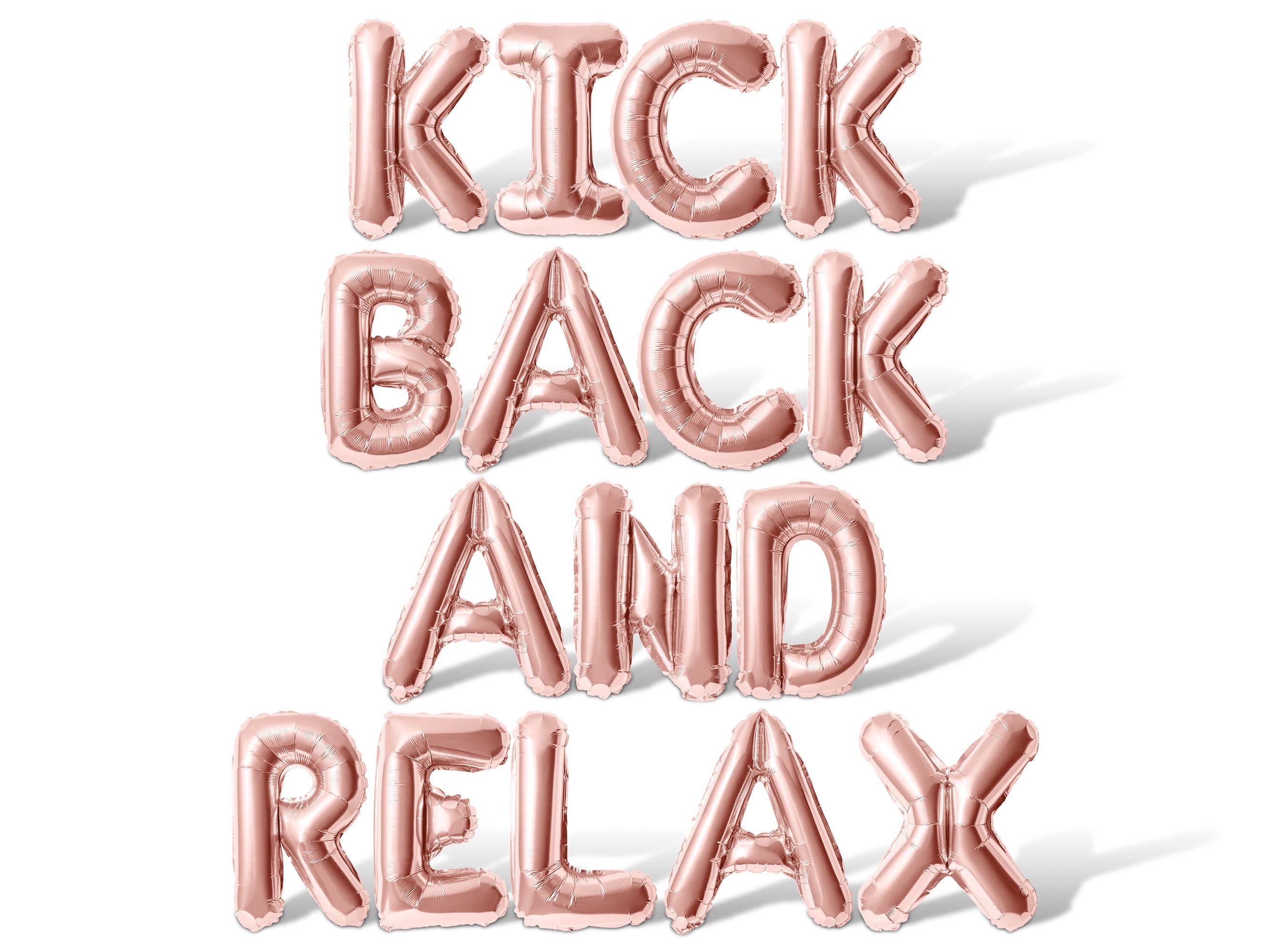 Letter Balloons - KICK BACK AND RELAX 16" Inch Alphabet Letters Foil ...
