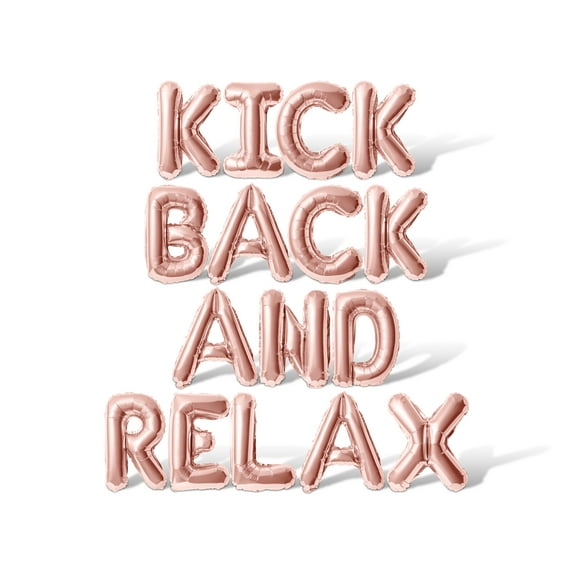 Letter Balloons - KICK BACK AND RELAX 16" Inch Alphabet Letters Foil ...