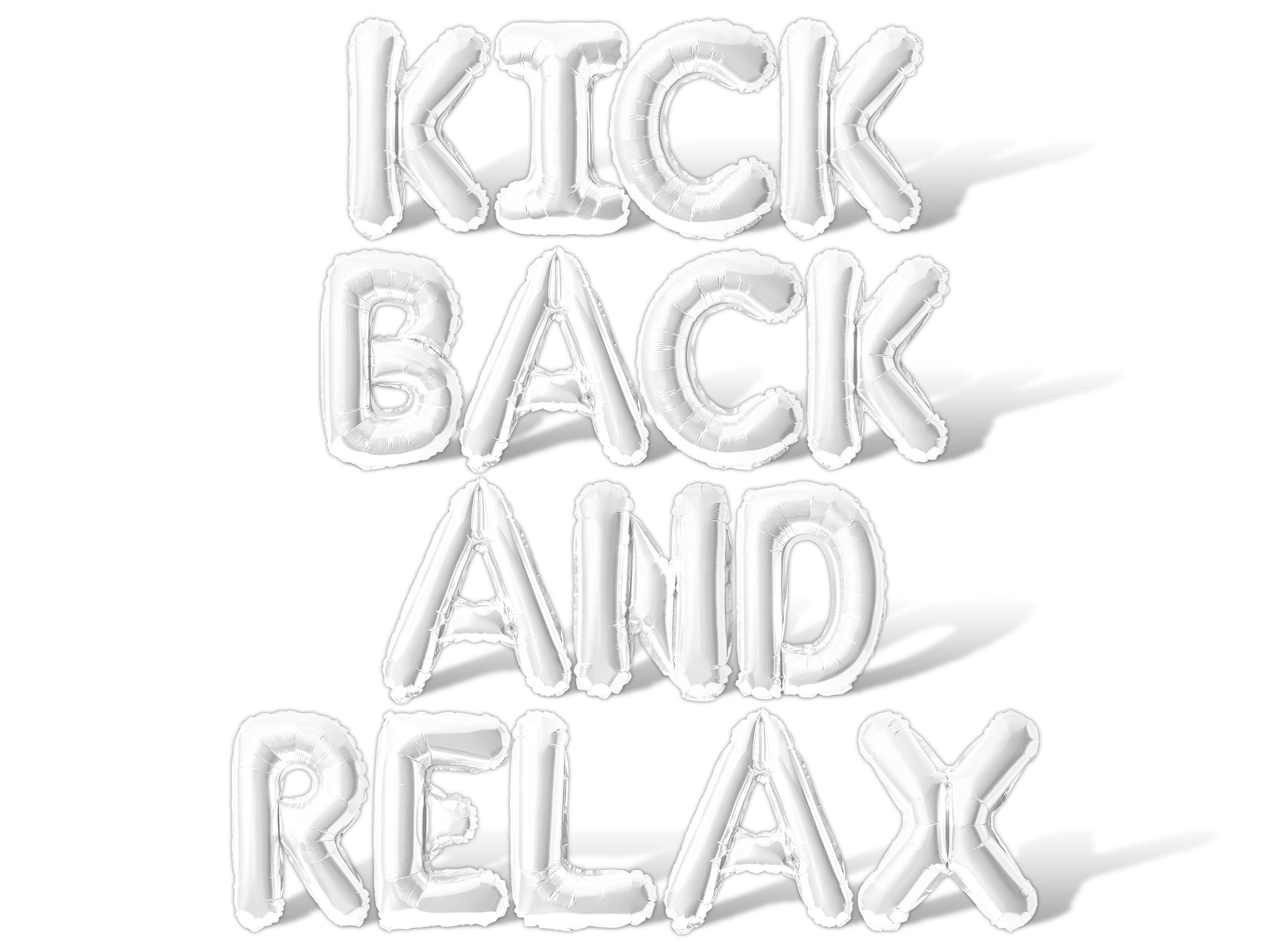 Letter Balloons - KICK BACK AND RELAX 16" Inch Alphabet Letters Foil ...