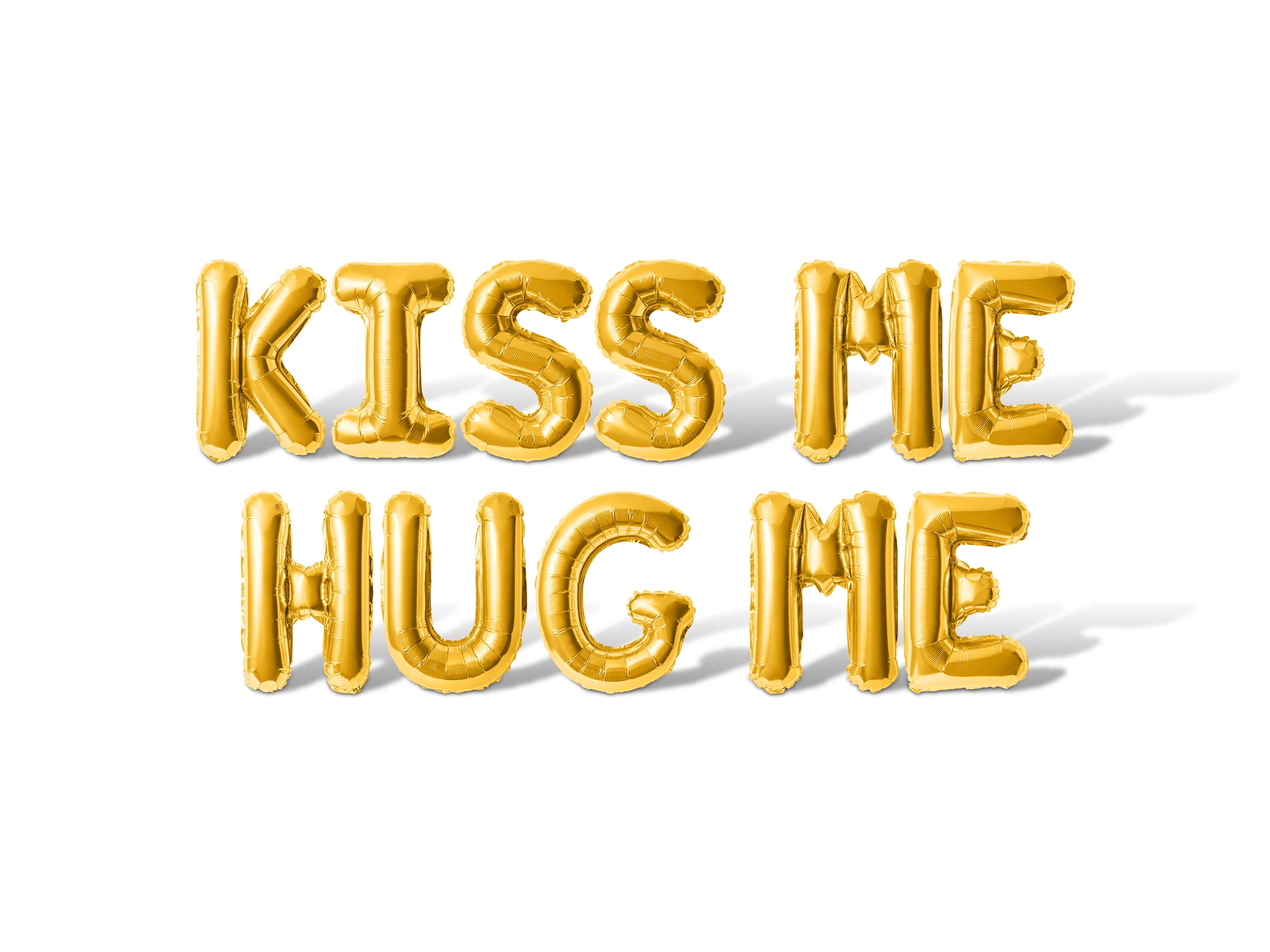 Letter Balloons - KISS ME HUG ME 16" Inch Alphabet Letters Foil Mylar ...
