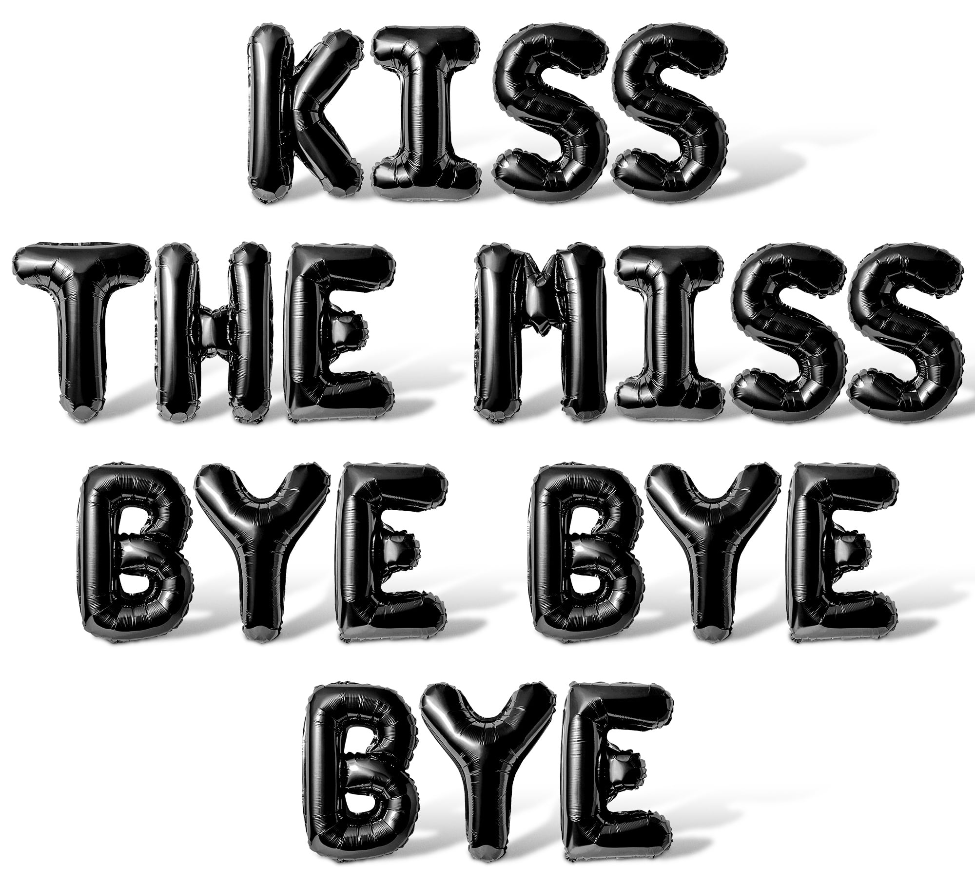 Letter Balloons - KISS THE MISS BYE BYE BYE 16" Inch Alphabet Letters ...
