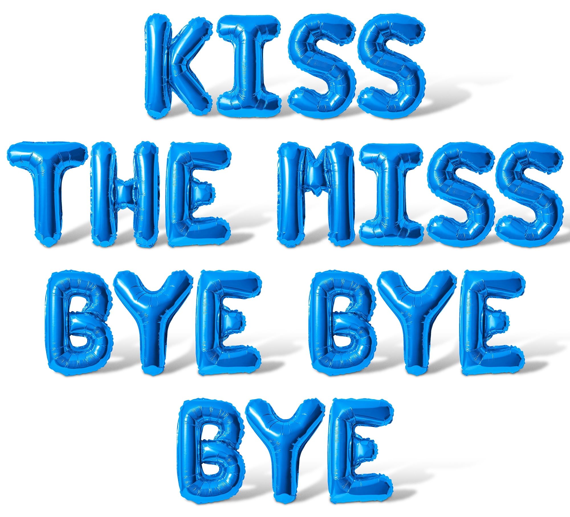 Letter Balloons - KISS THE MISS BYE BYE BYE 16" Inch Alphabet Letters ...