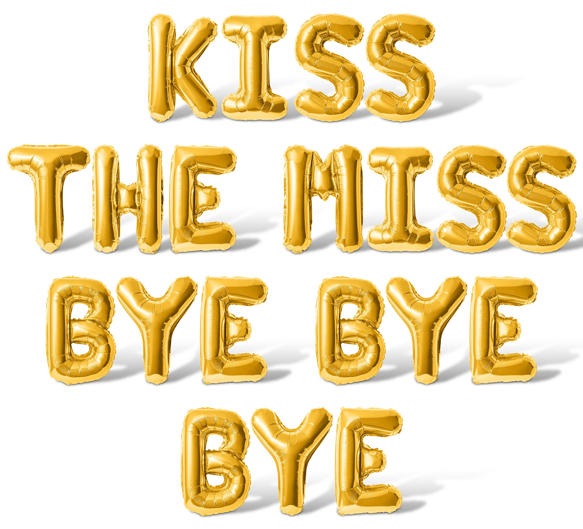 Letter Balloons - KISS THE MISS BYE BYE BYE 16" Inch Alphabet Letters ...