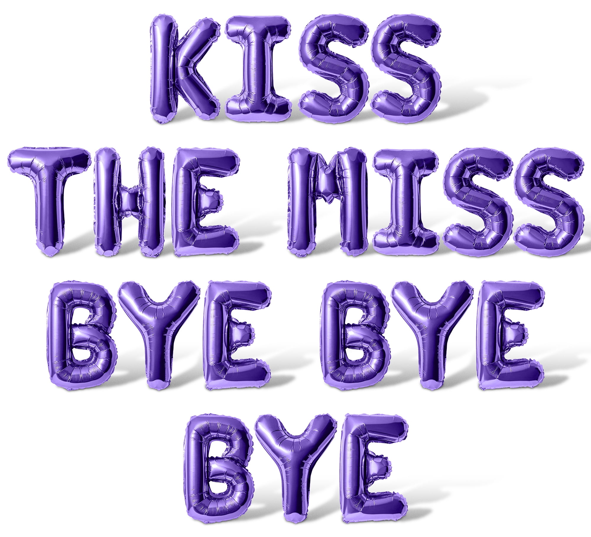 Letter Balloons - KISS THE MISS BYE BYE BYE 16" Inch Alphabet Letters ...