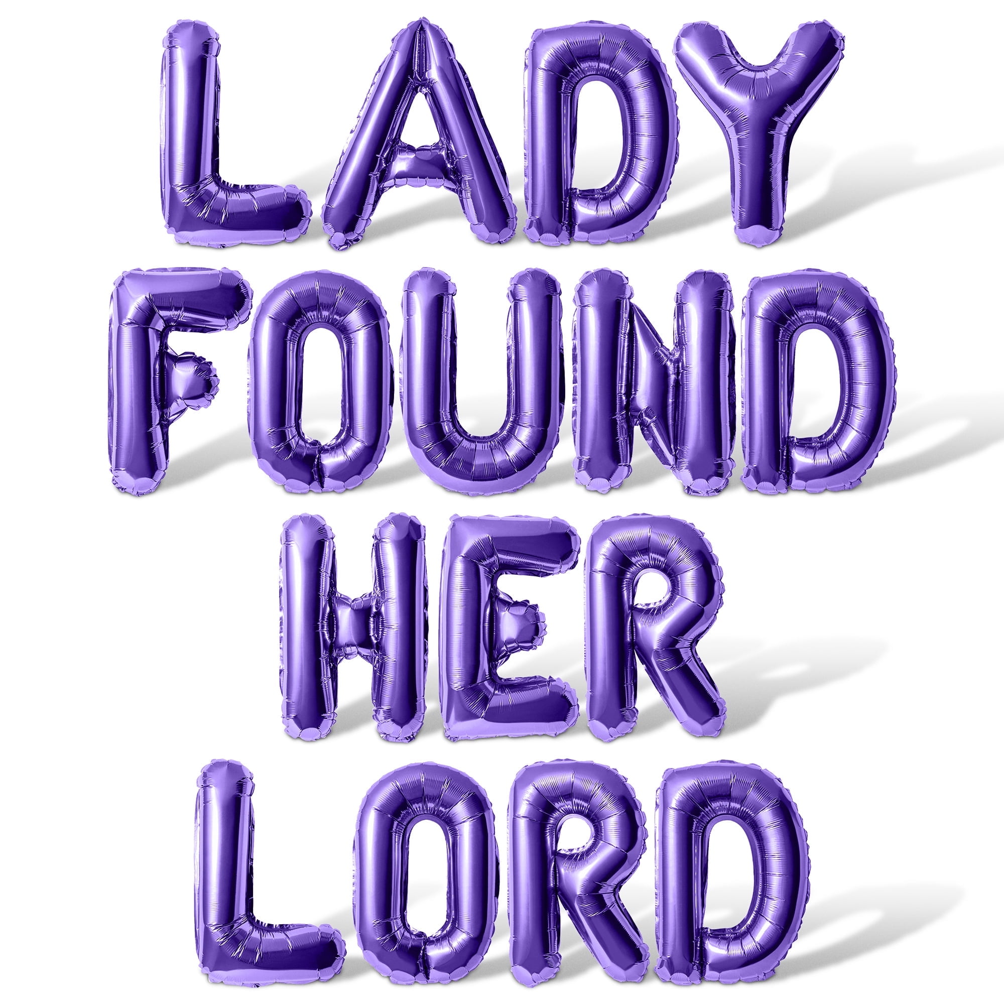 Letter Balloons - LADY FOUND HER LORD 16" Inch Alphabet Letters Foil ...