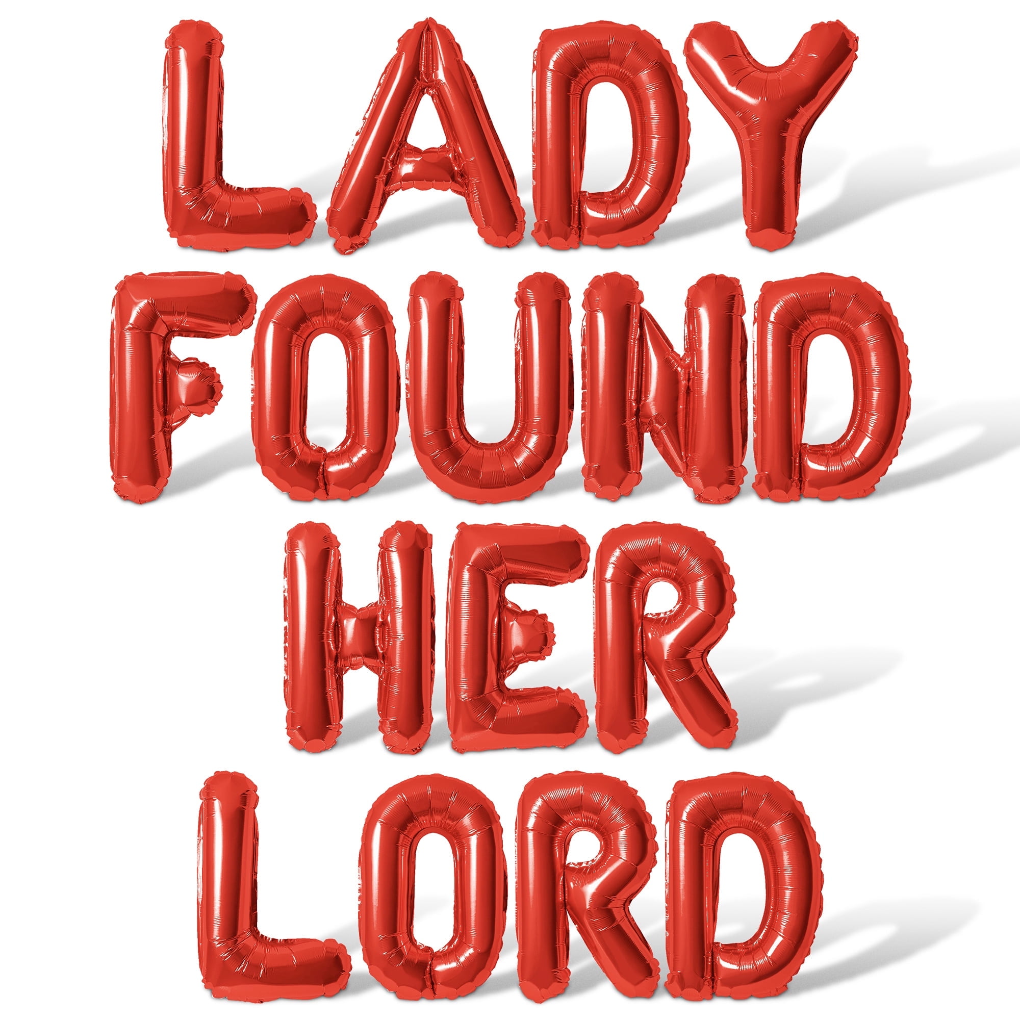 Letter Balloons - LADY FOUND HER LORD 16" Inch Alphabet Letters Foil ...