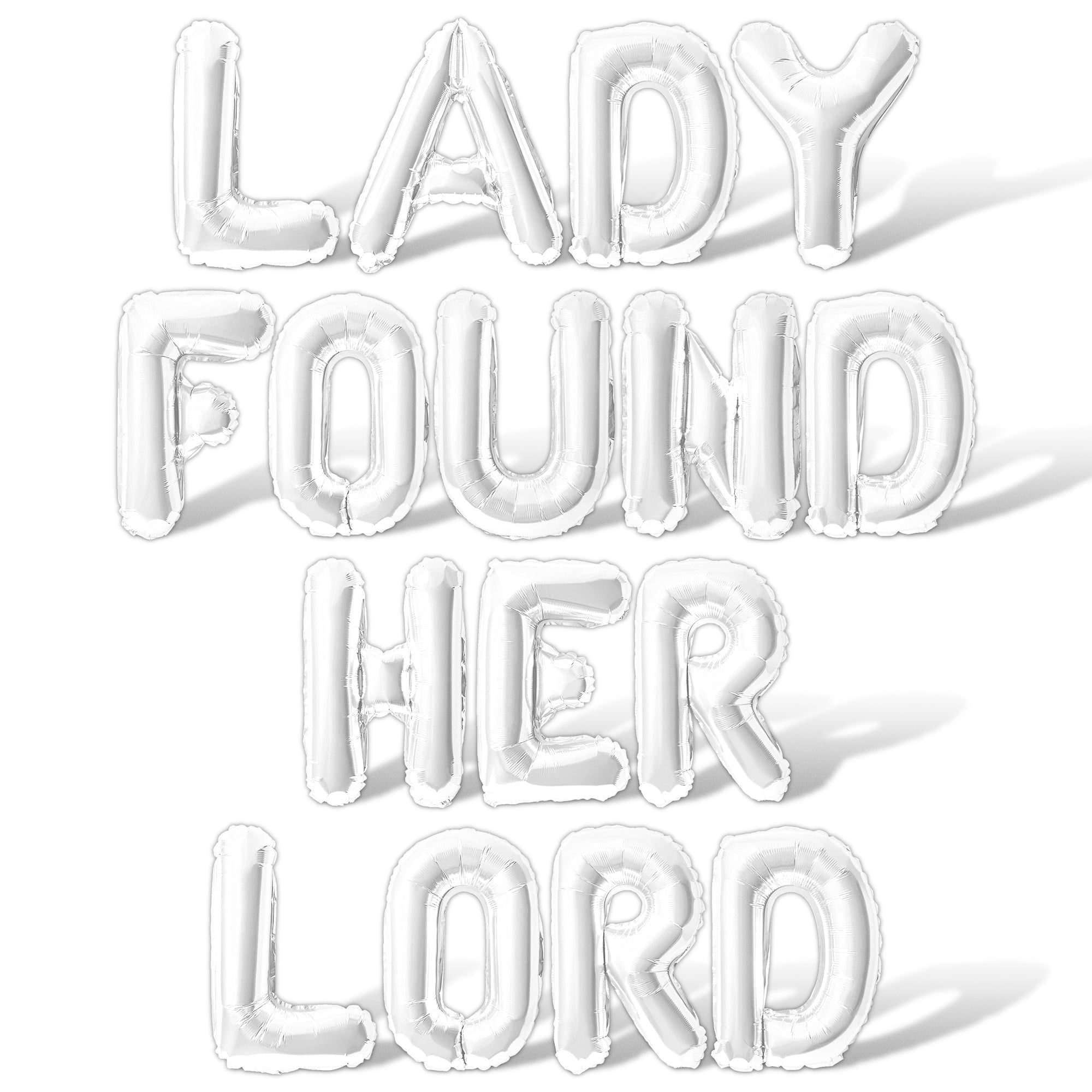 Letter Balloons - LADY FOUND HER LORD 16" Inch Alphabet Letters Foil ...