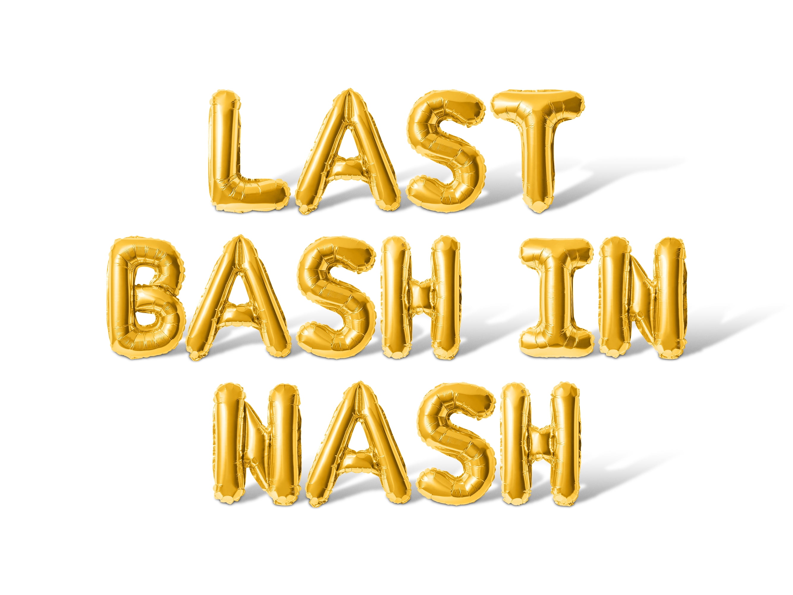 Letter Balloons - LAST BASH IN NASH 16" Inch Alphabet Letters Foil ...