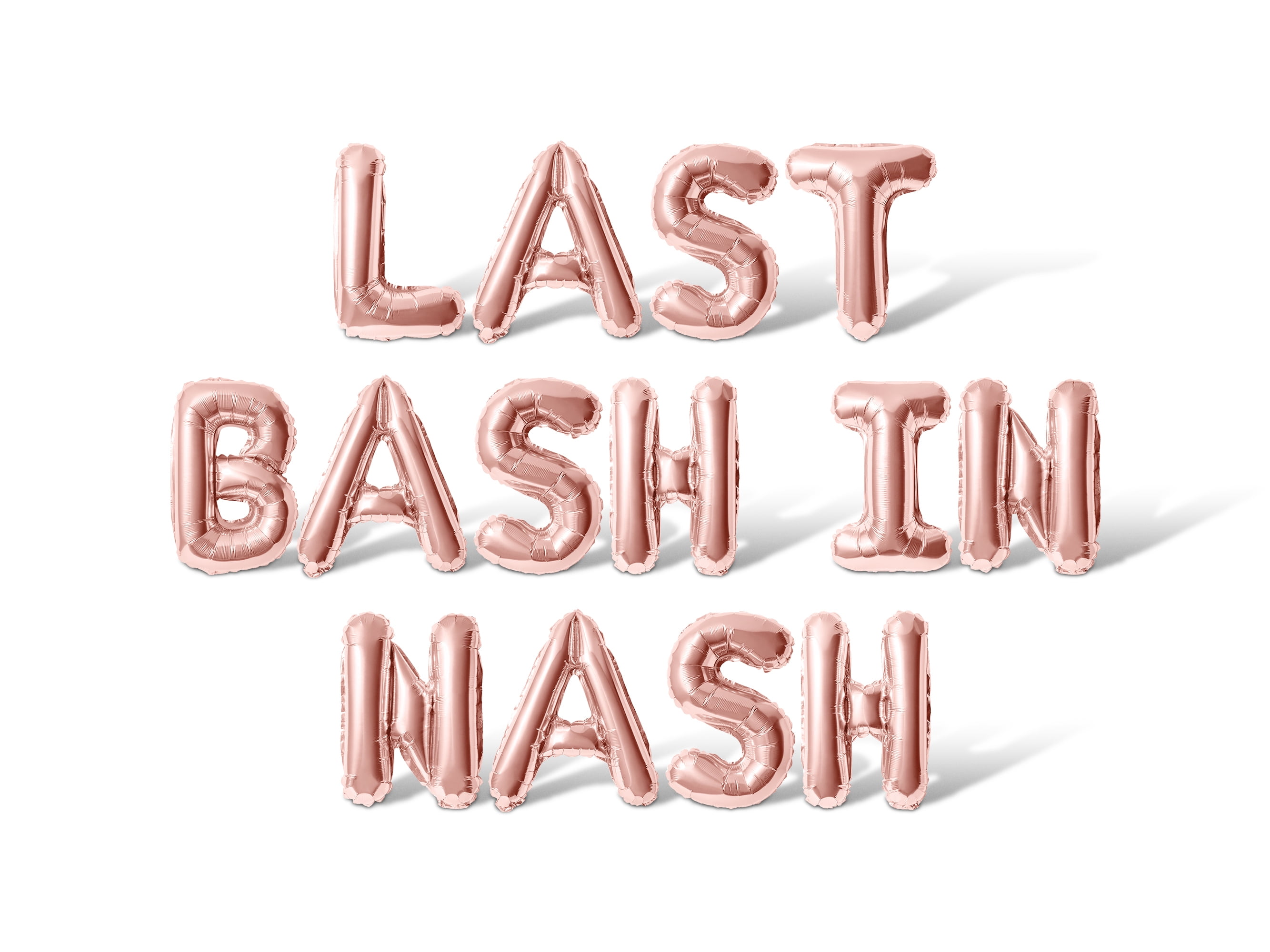 Letter Balloons - LAST BASH IN NASH 16" Inch Alphabet Letters Foil ...