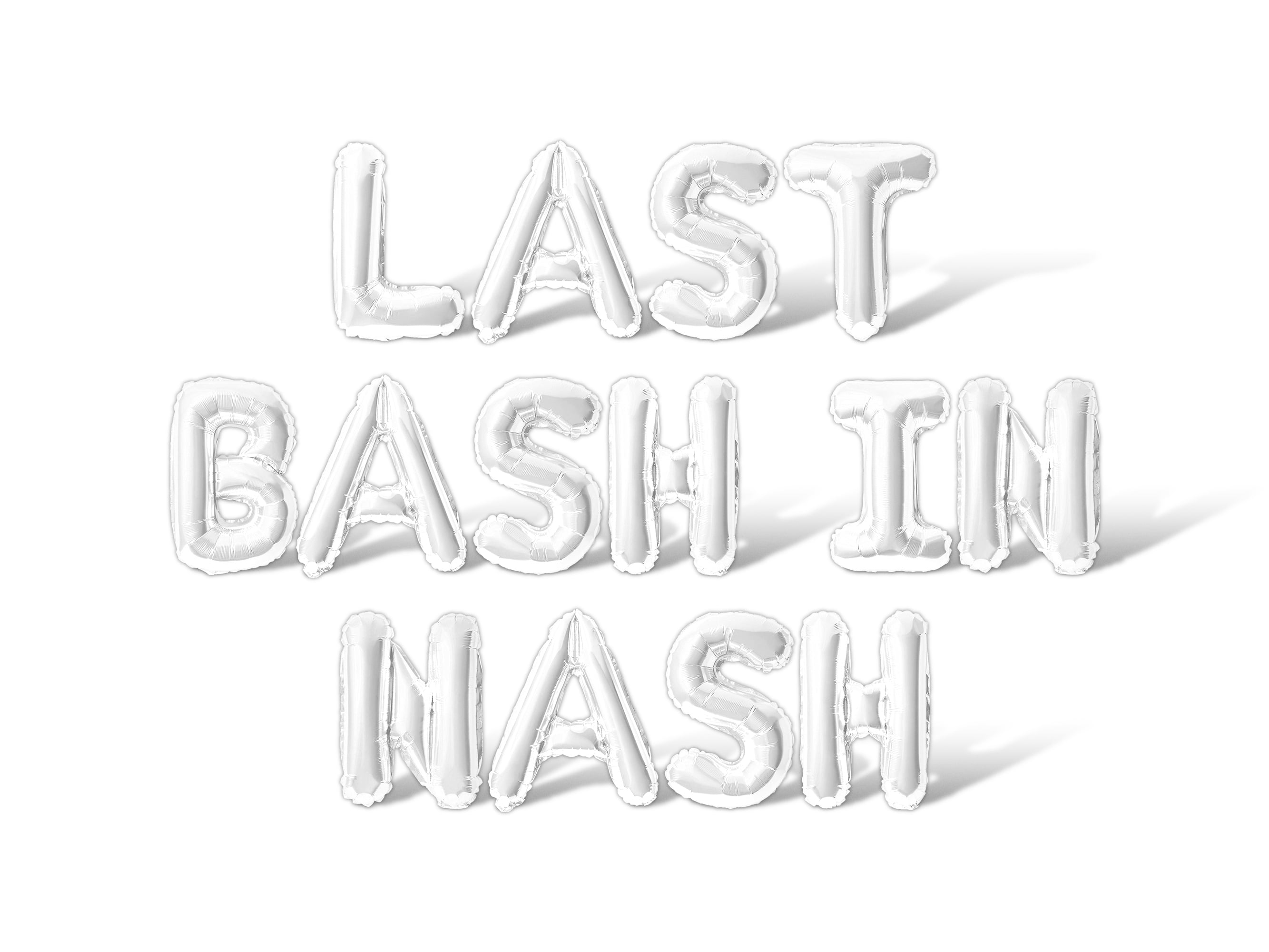 Letter Balloons - LAST BASH IN NASH 16" Inch Alphabet Letters Foil ...