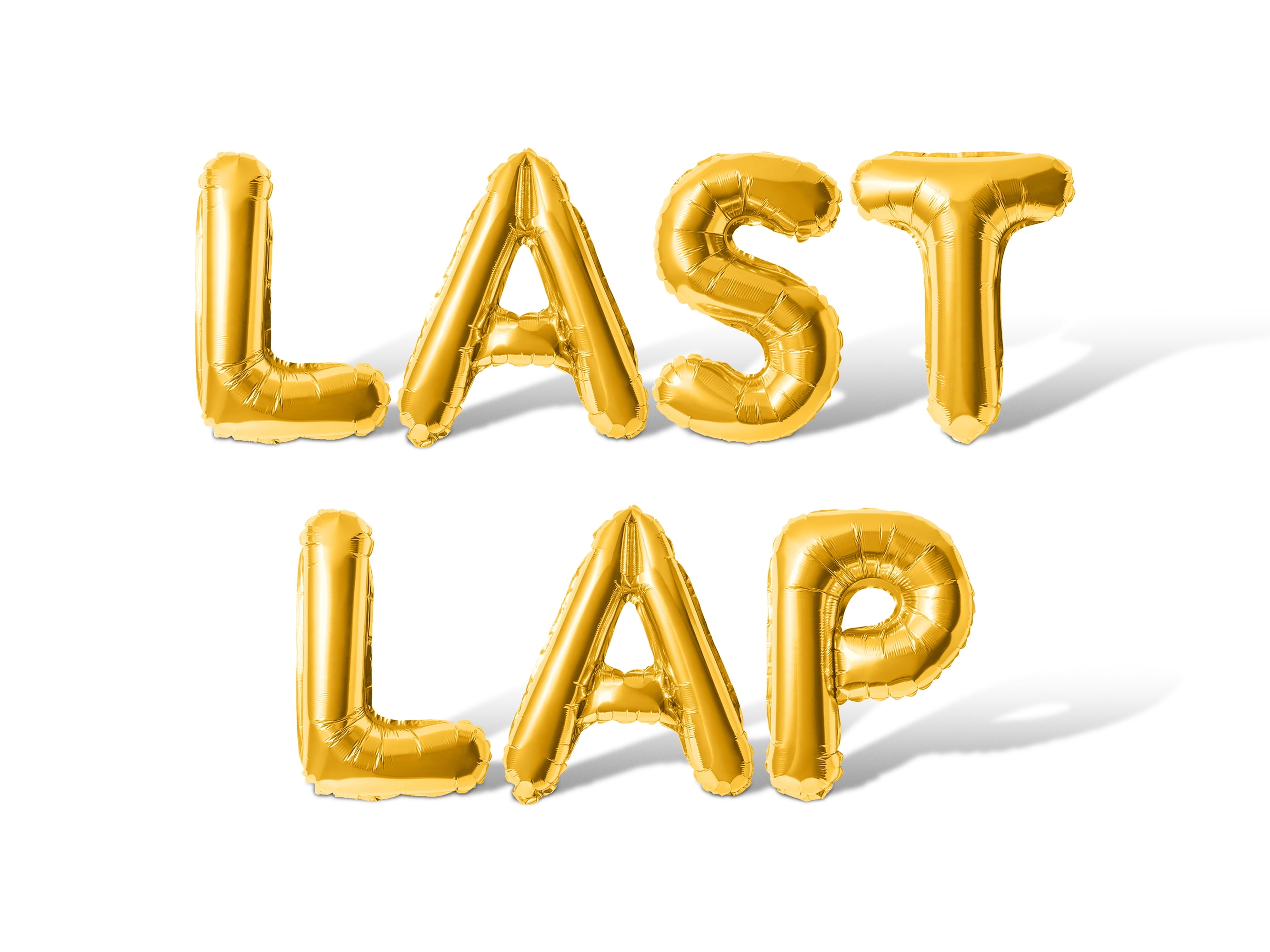 Letter Balloons - LAST LAP 16" Inch Alphabet Letters Foil Mylar Balloon ...