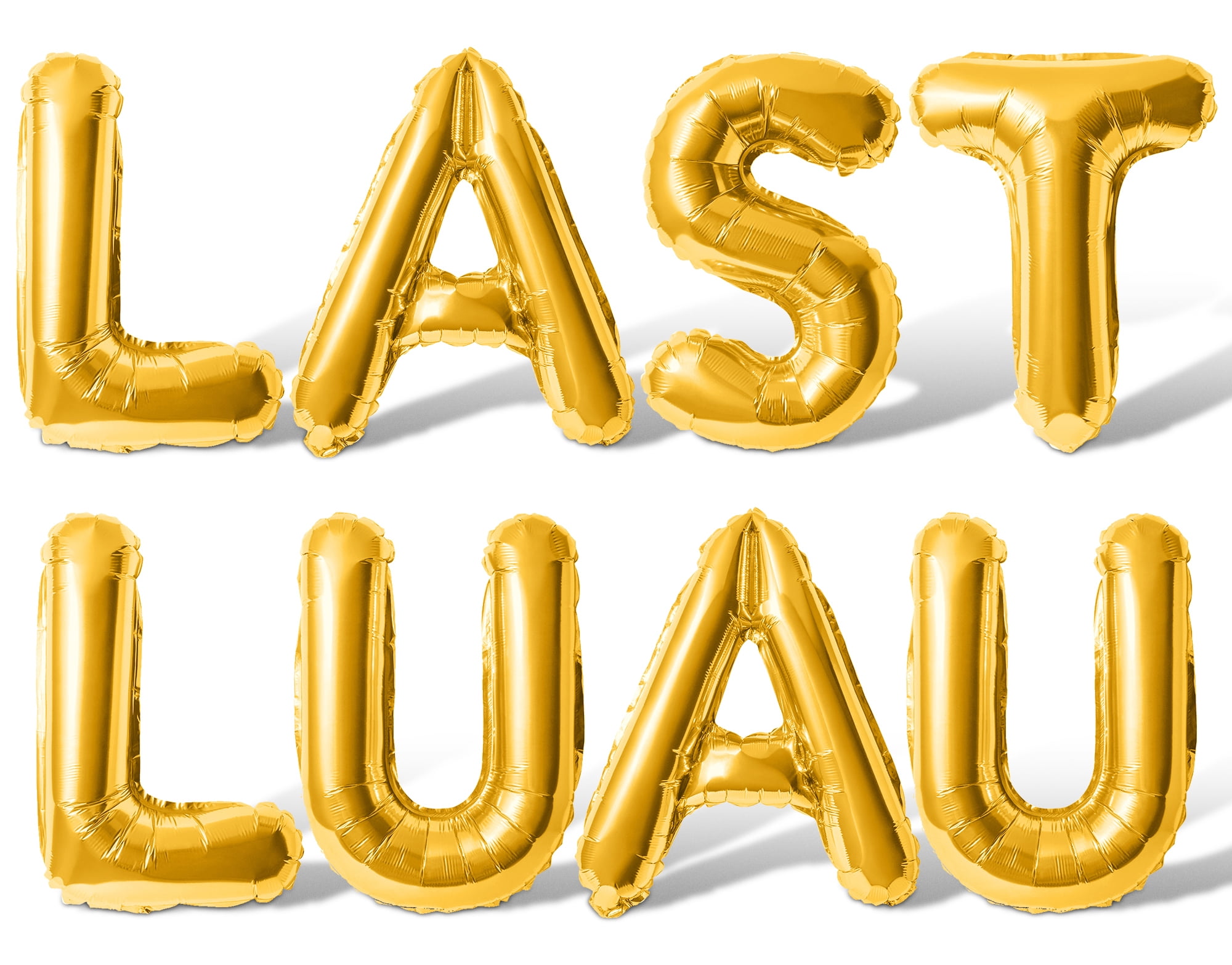 Letter Balloons - LAST LUAU 16" Inch Alphabet Letters Foil Mylar ...