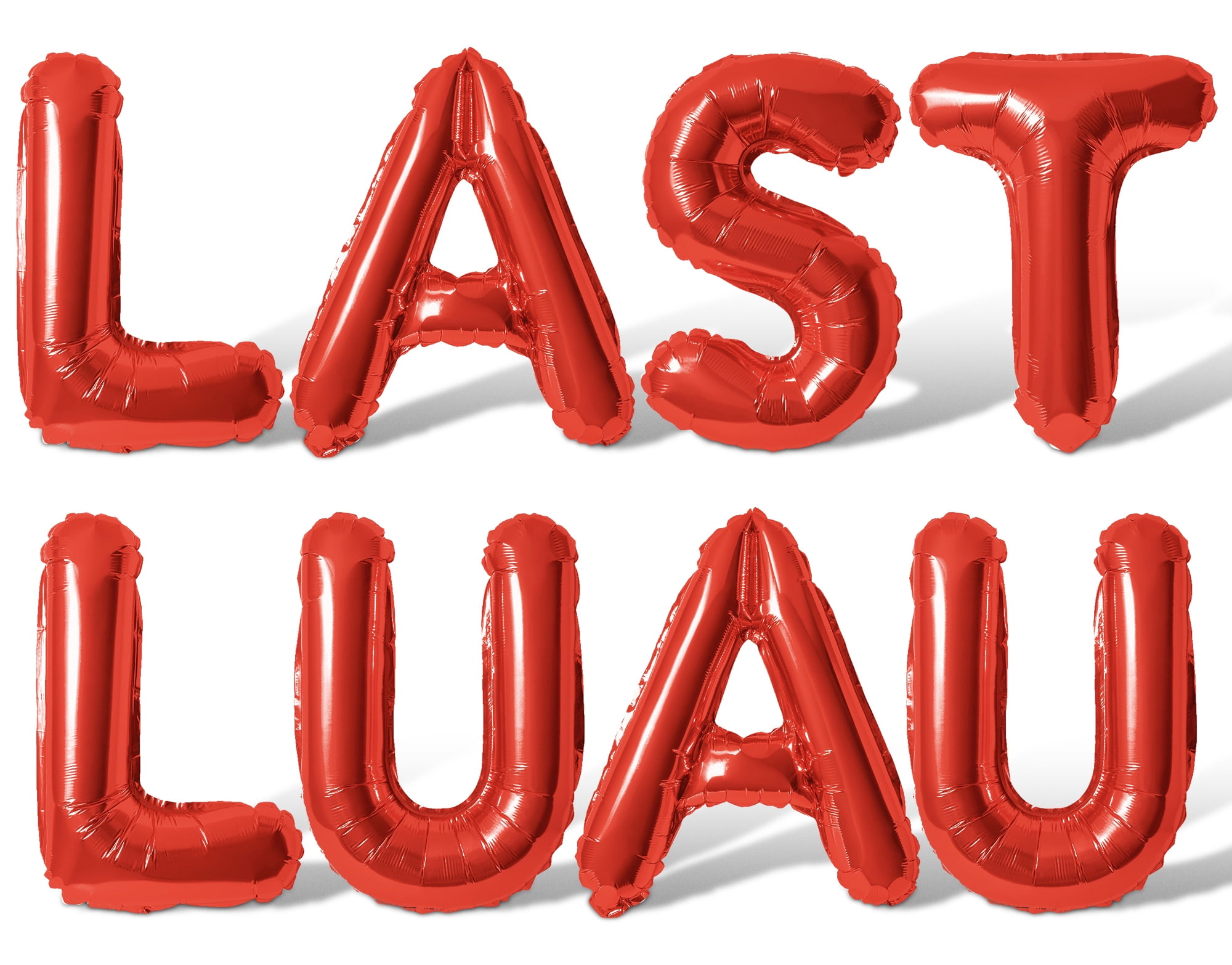 Letter Balloons - LAST LUAU 16" Inch Alphabet Letters Foil Mylar ...