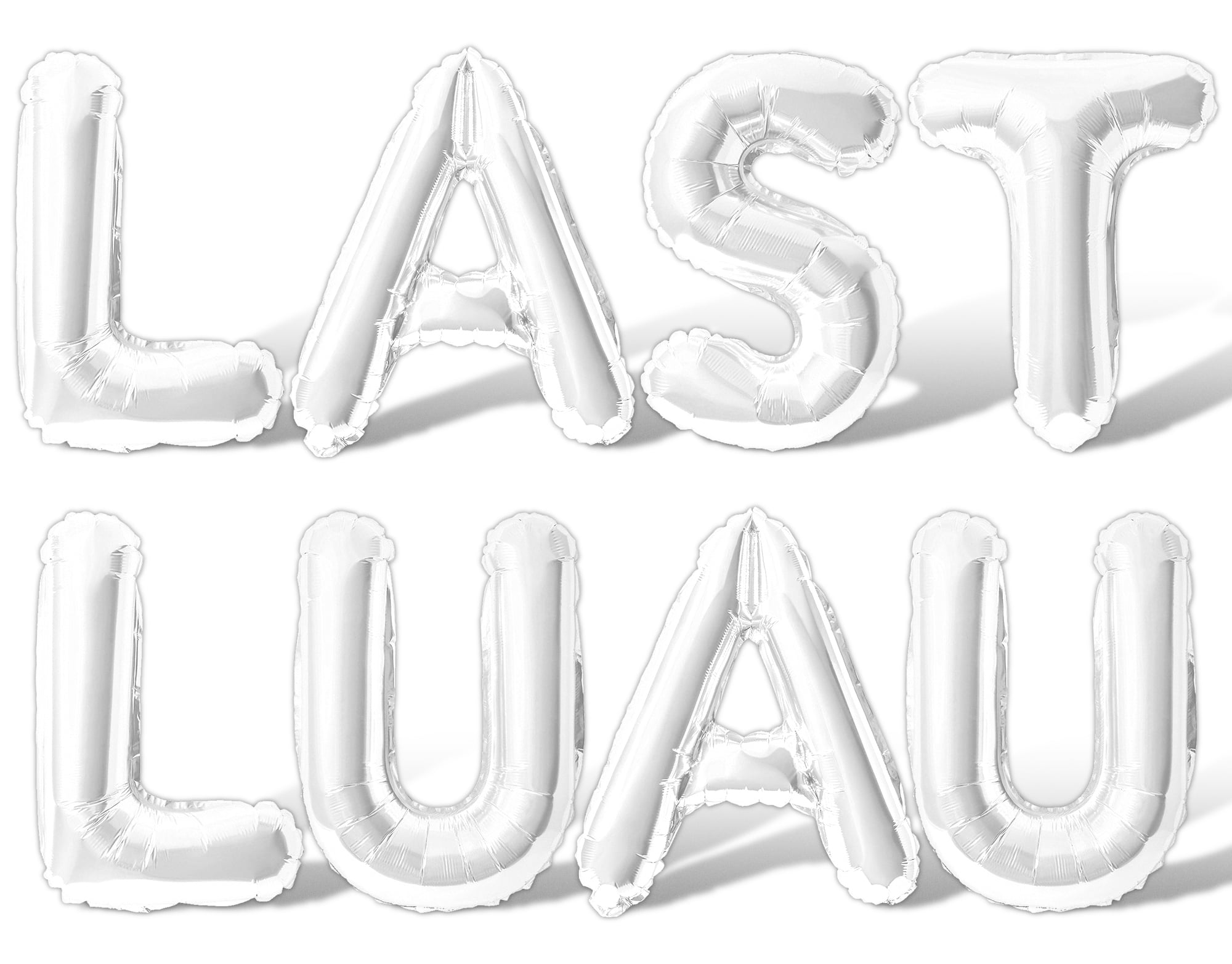 Letter Balloons - LAST LUAU 16" Inch Alphabet Letters Foil Mylar ...
