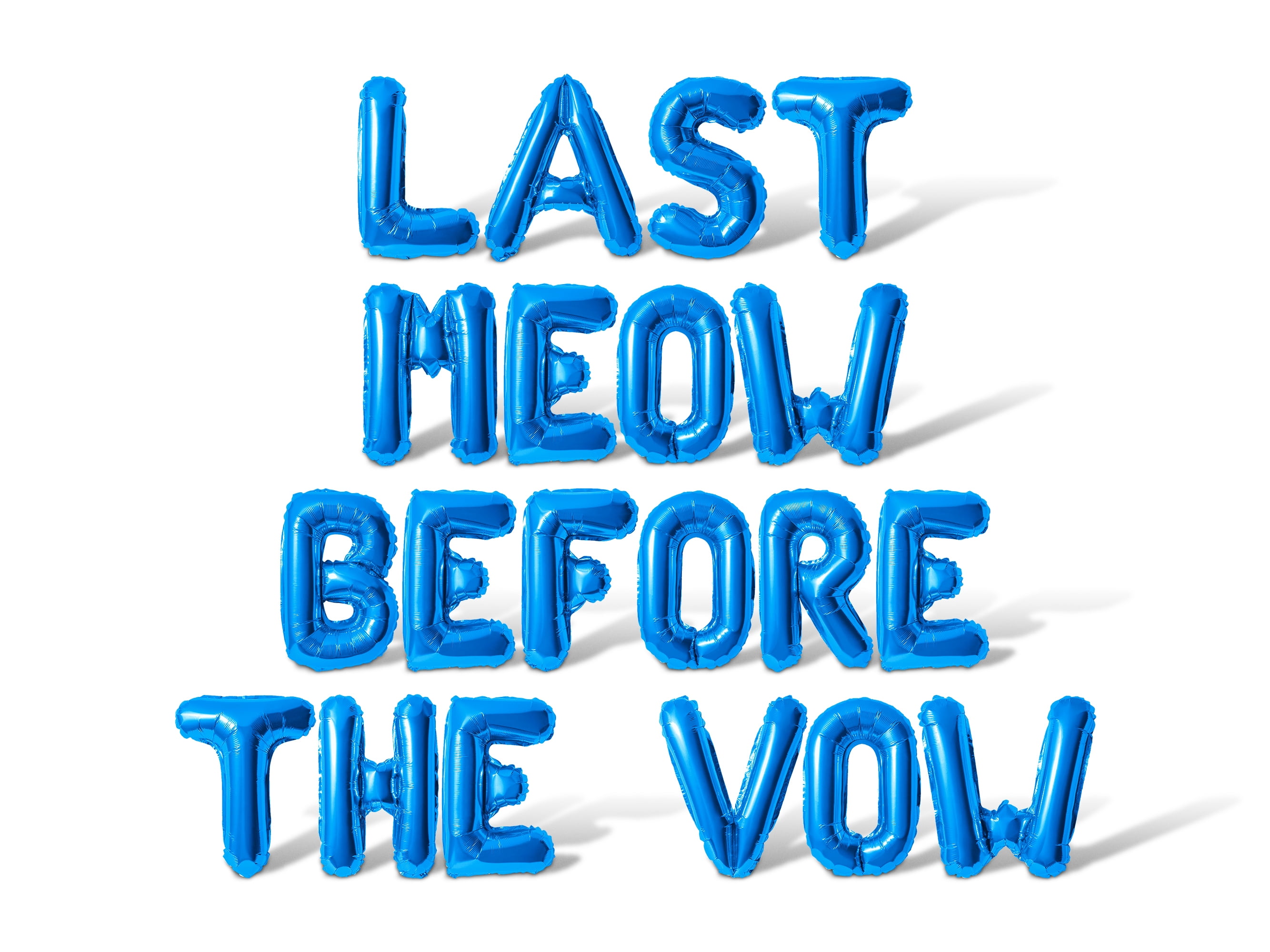 Letter Balloons - LAST MEOW BEFORE THE VOW 16" Inch Alphabet Letters ...