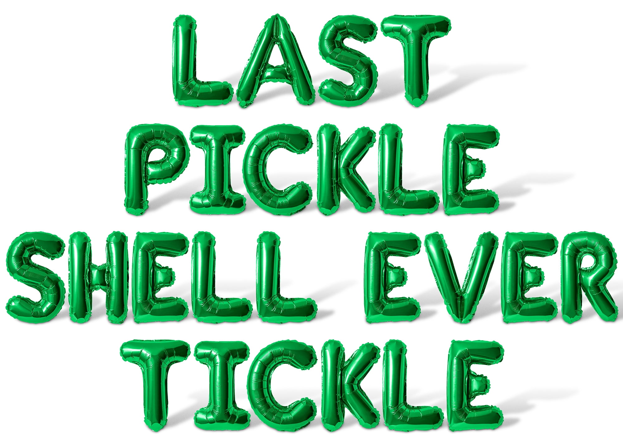 Letter Balloons - LAST PICKLE SHELL EVER TICKLE 16" Inch Alphabet ...