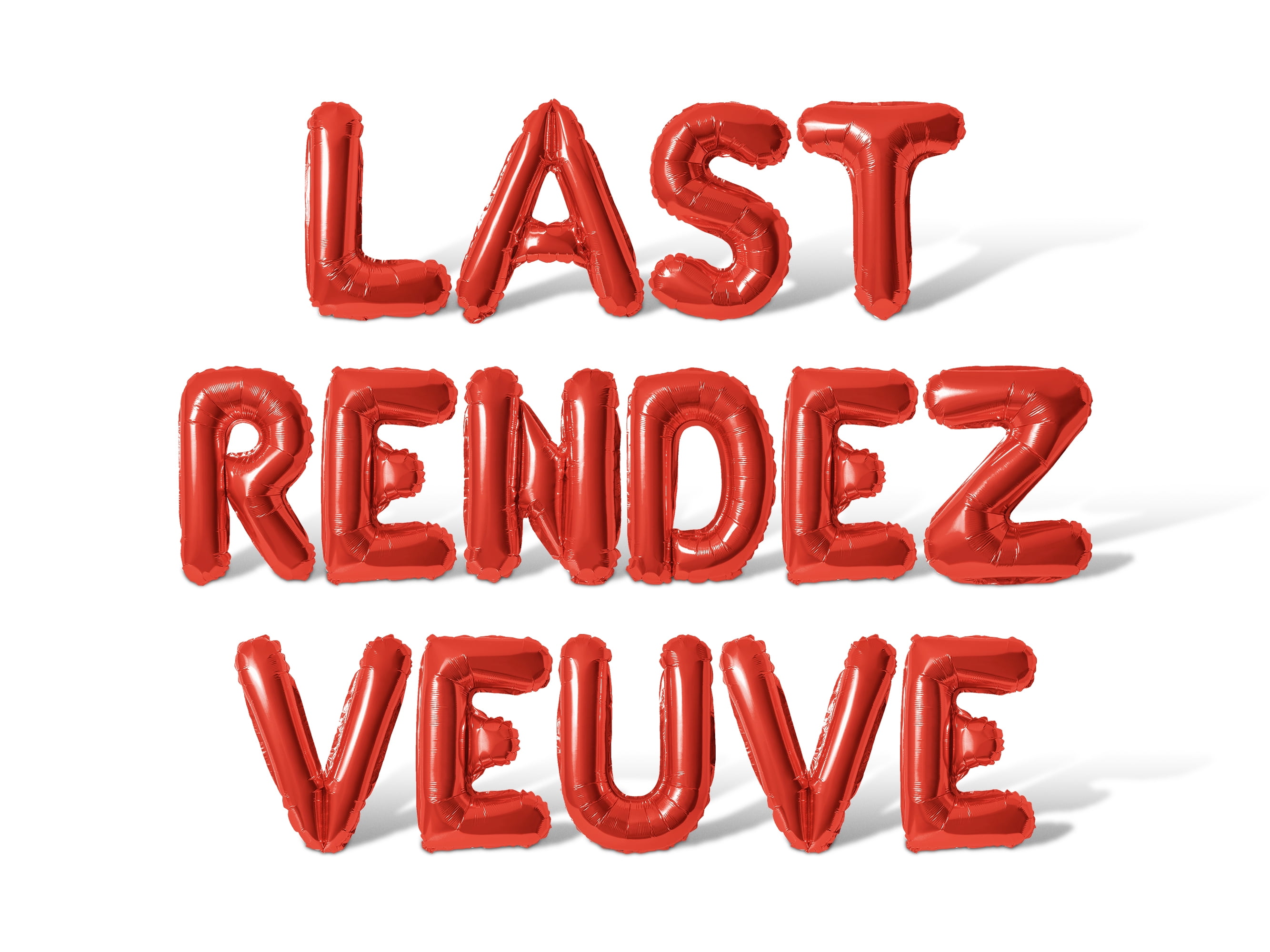 Letter Balloons - LAST RENDEZ VEUVE 16" Inch Alphabet Letters Foil ...