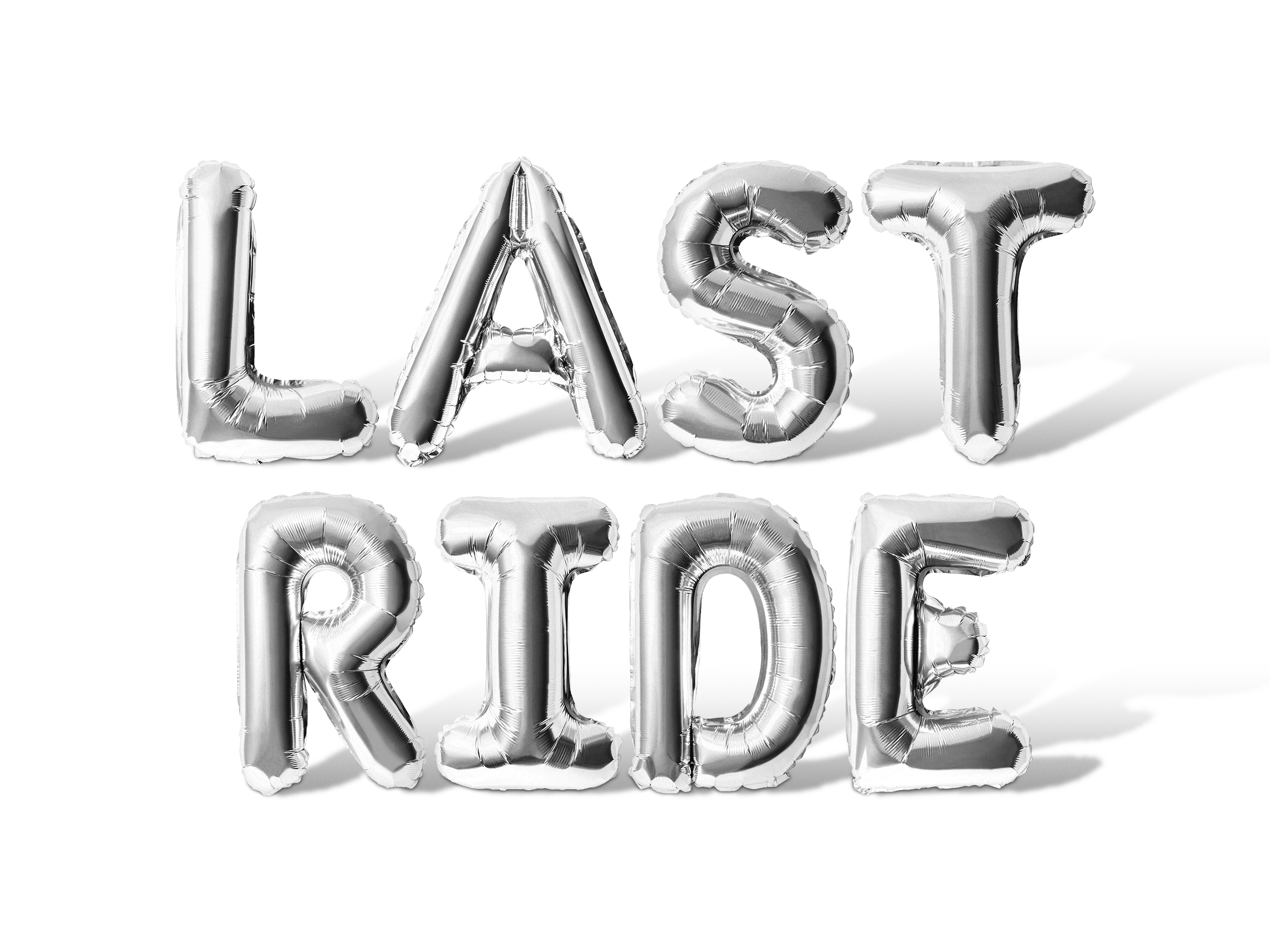 Letter Balloons - LAST RIDE 16" Inch Alphabet Letters Foil Mylar ...