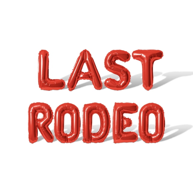 Letter Balloons - LAST RODEO 16" Inch Alphabet Letters Foil Mylar ...