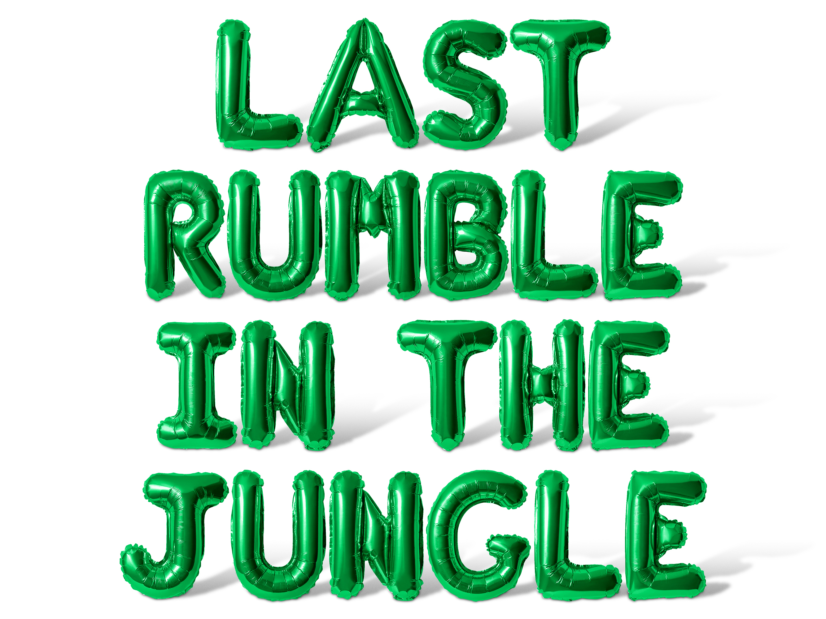 Letter Balloons - LAST RUMBLE IN THE JUNGLE 16" Inch Alphabet Letters ...