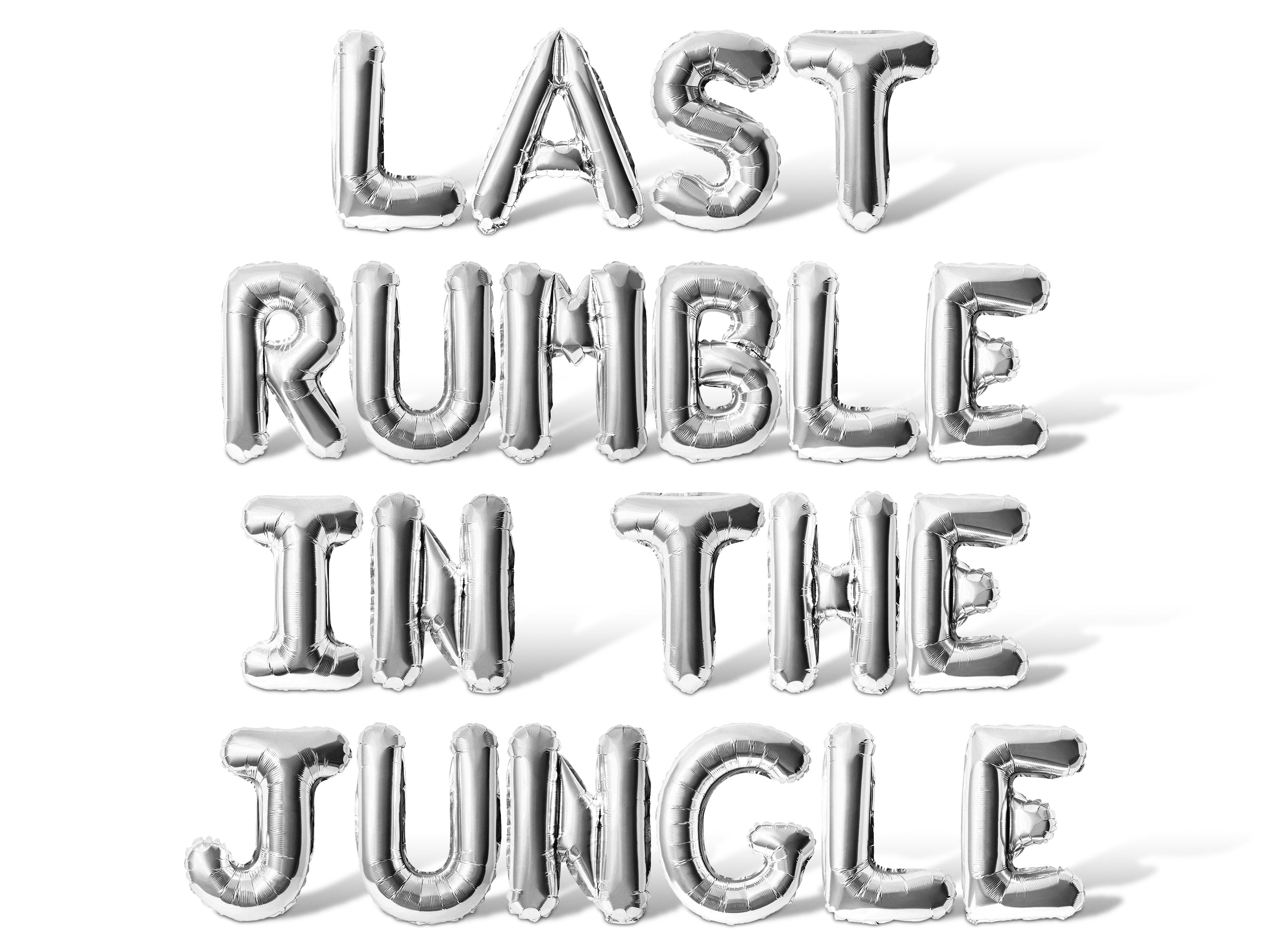 Letter Balloons - LAST RUMBLE IN THE JUNGLE 16" Inch Alphabet Letters ...