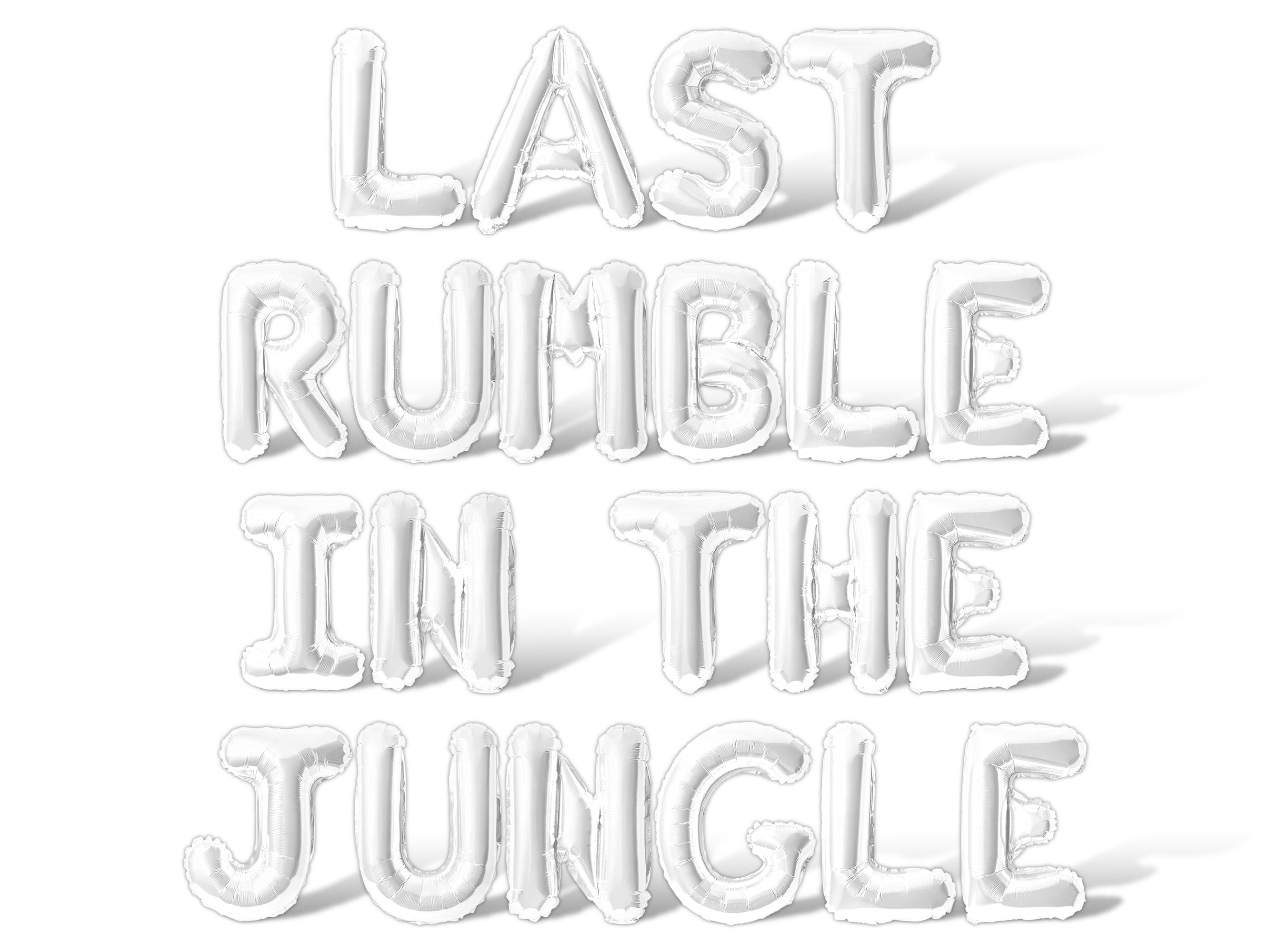 Letter Balloons - LAST RUMBLE IN THE JUNGLE 16" Inch Alphabet Letters ...