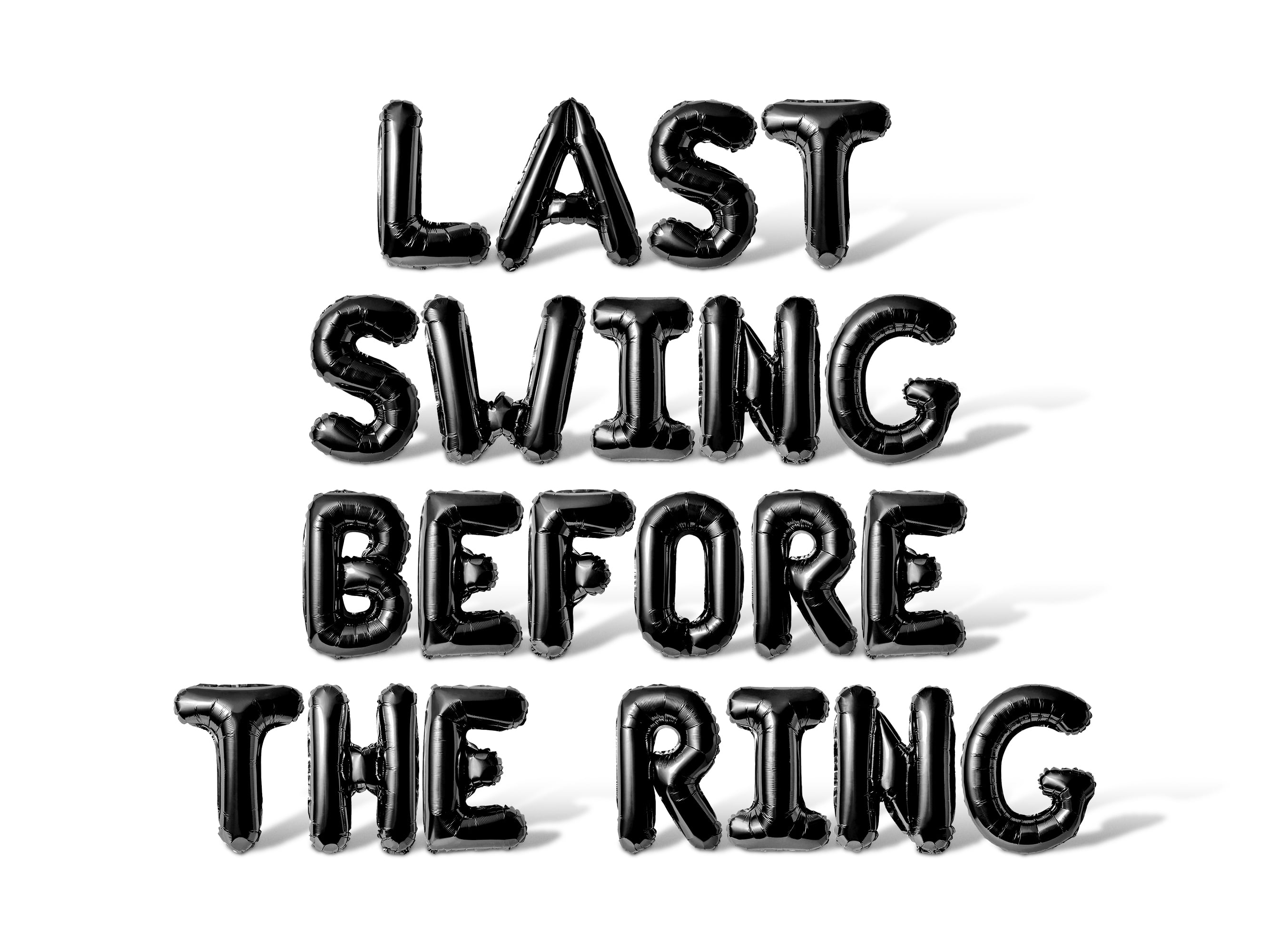 Letter Balloons - LAST SWING BEFORE THE RING 16" Inch Alphabet Letters ...