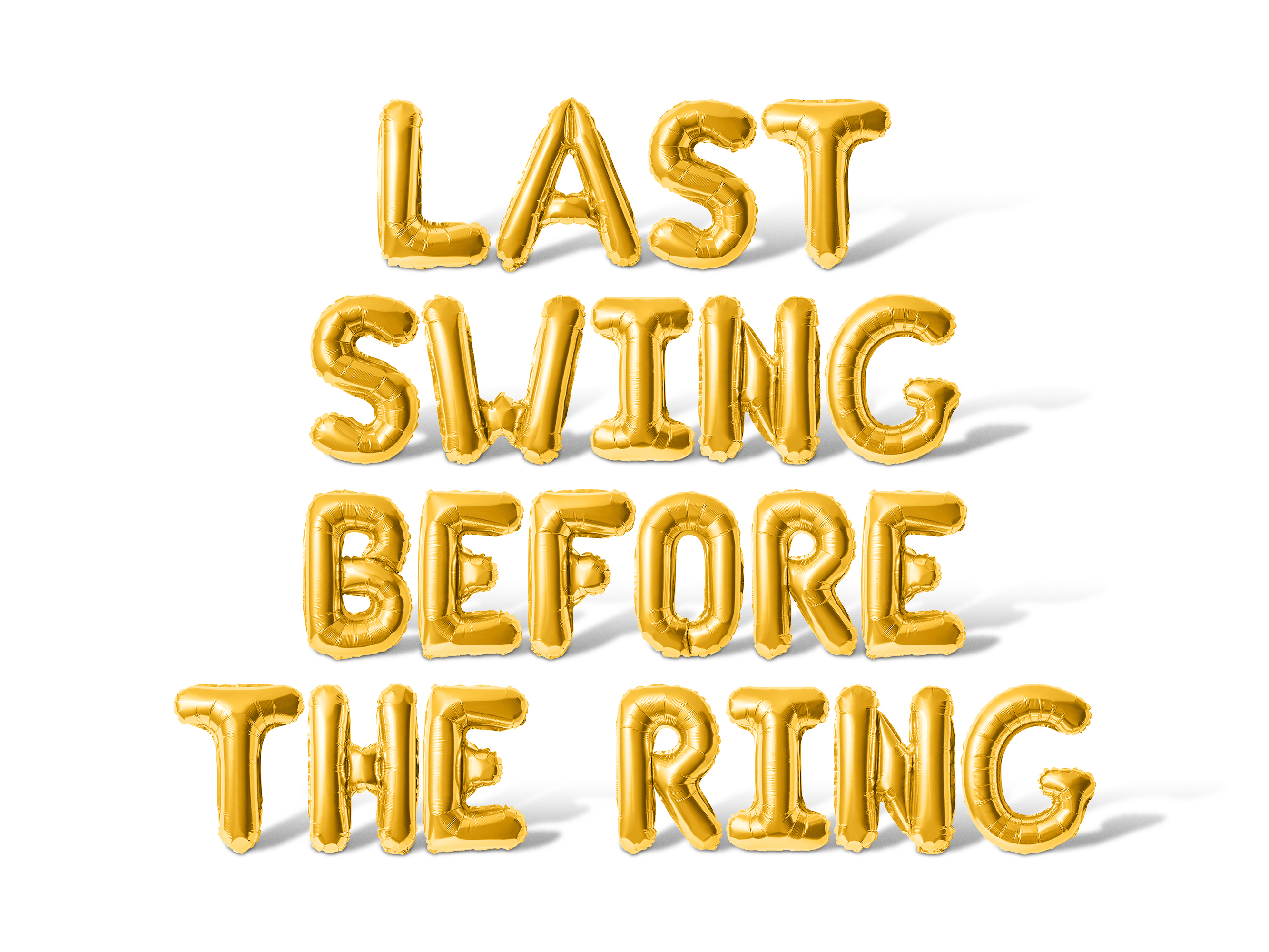 Letter Balloons - LAST SWING BEFORE THE RING 16" Inch Alphabet Letters ...