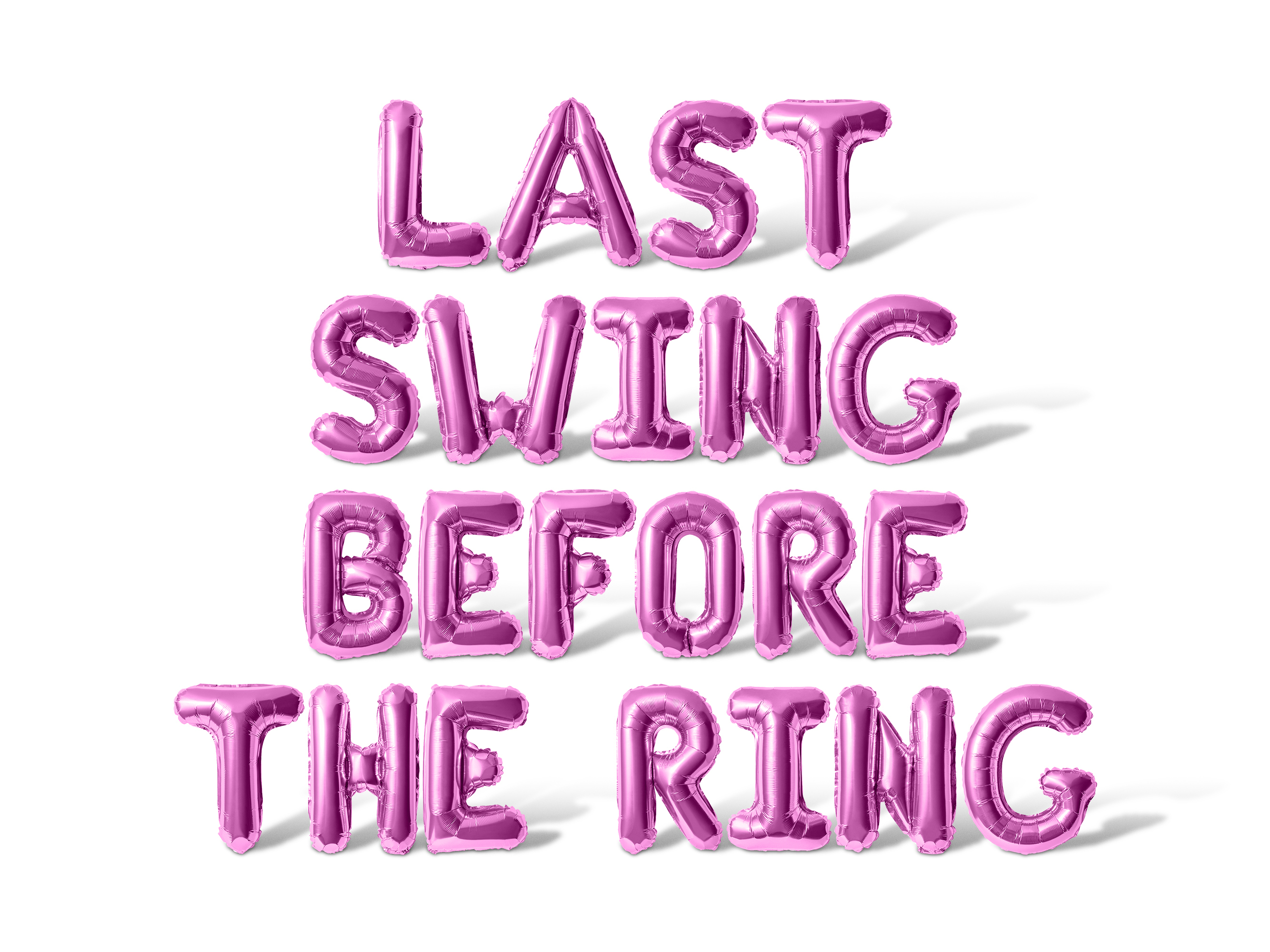 Letter Balloons - LAST SWING BEFORE THE RING 16" Inch Alphabet Letters ...