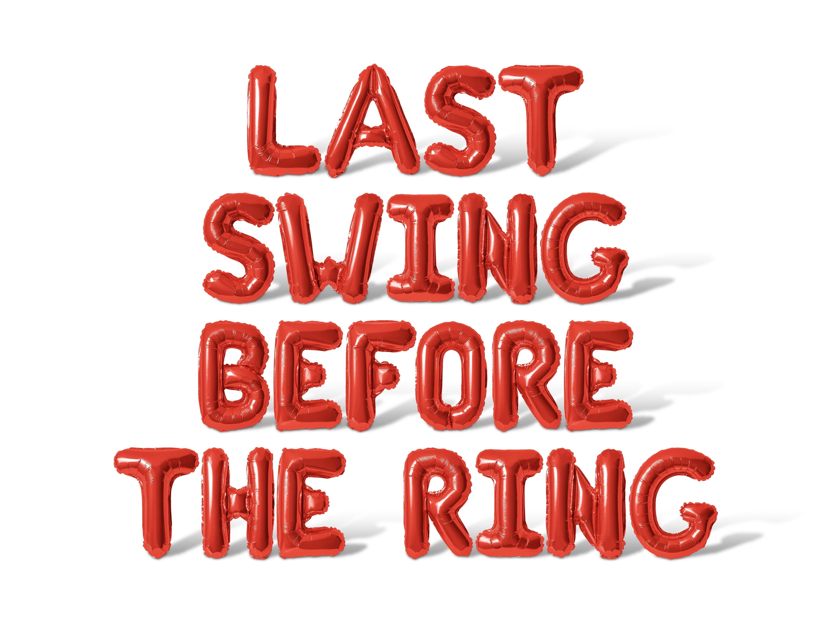 Letter Balloons - LAST SWING BEFORE THE RING 16" Inch Alphabet Letters ...