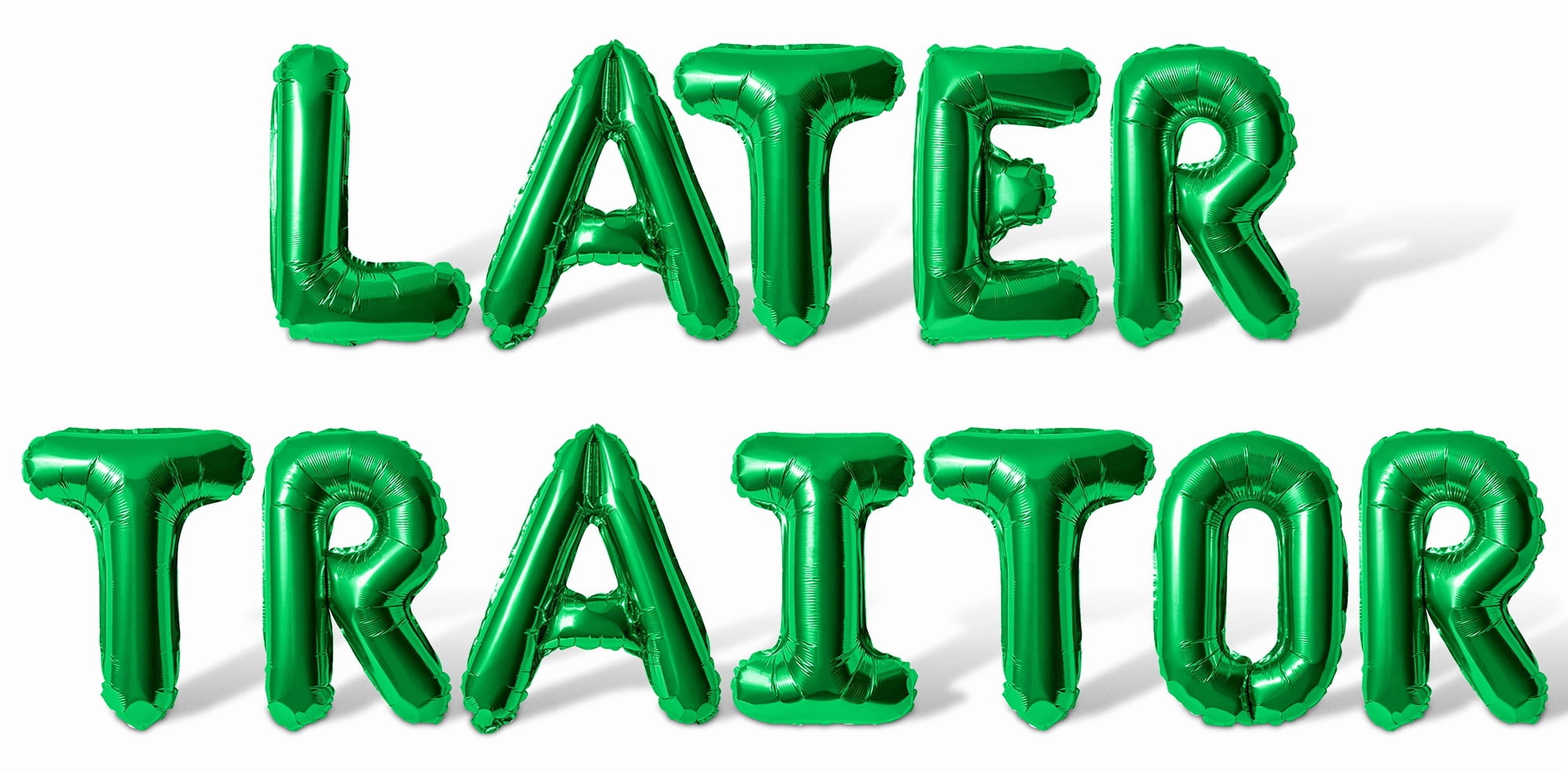 Letter Balloons - LATER TRAITOR 16" Inch Alphabet Letters Foil Mylar ...
