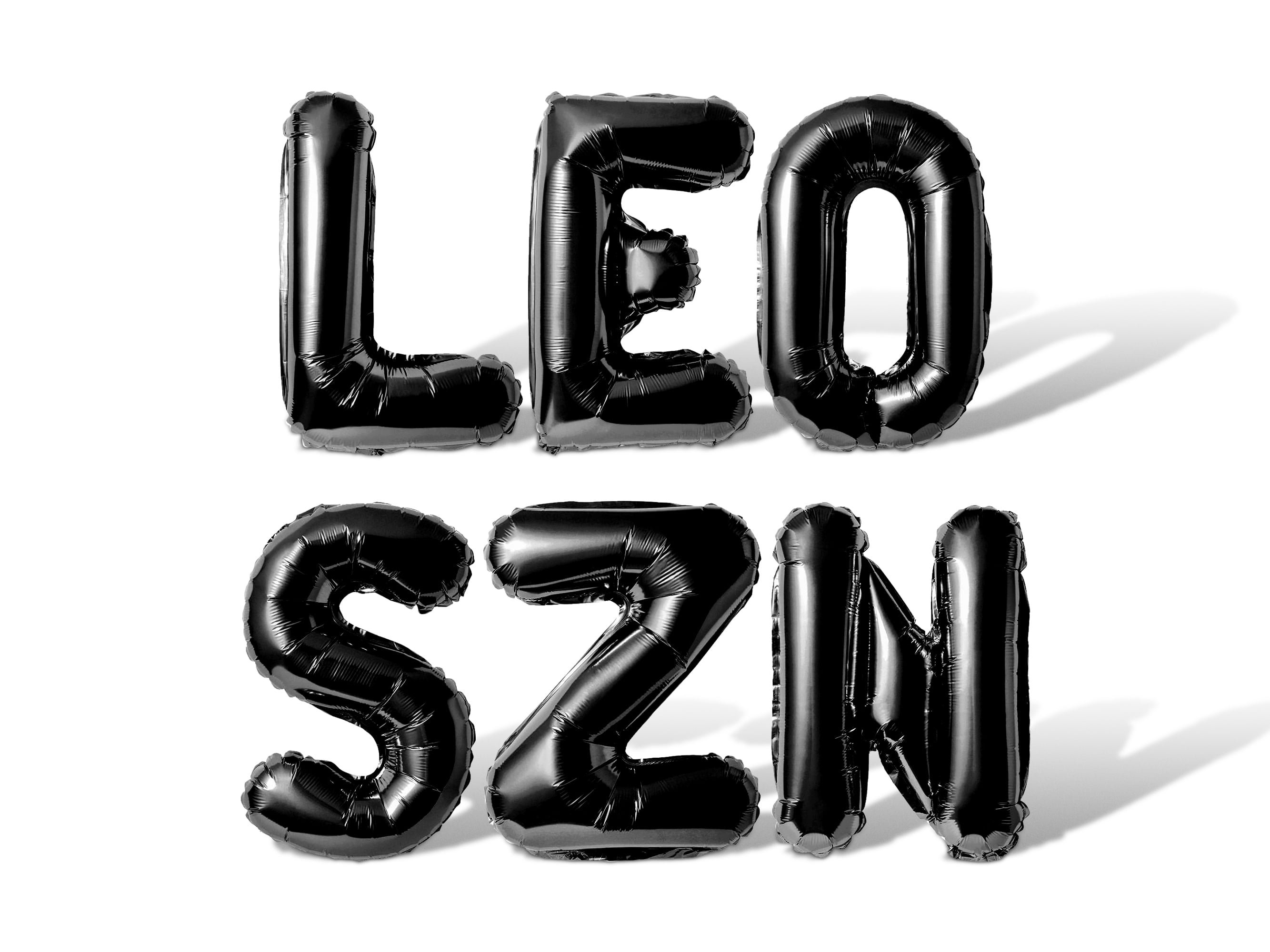 Letter Balloons - LEO SZN 16" Inch Alphabet Letters Foil Mylar Balloon ...