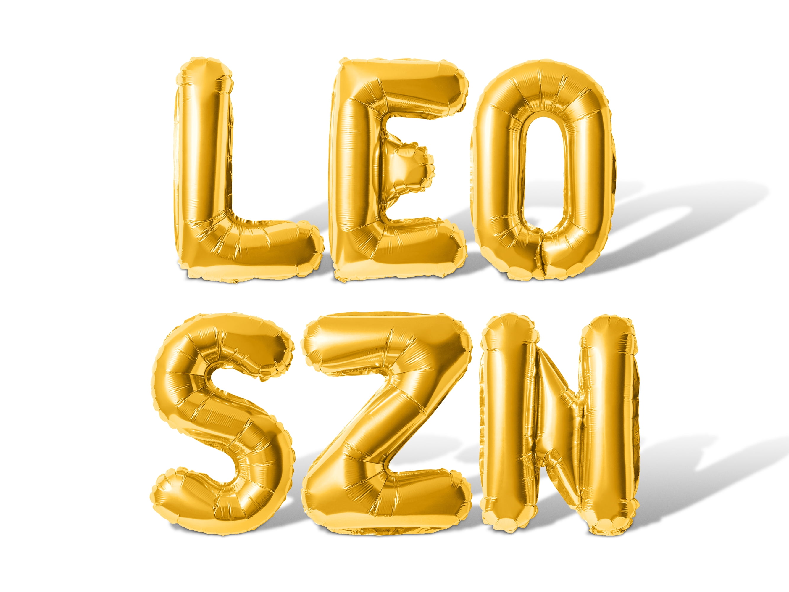 Letter Balloons - LEO SZN 16" Inch Alphabet Letters Foil Mylar Balloon ...