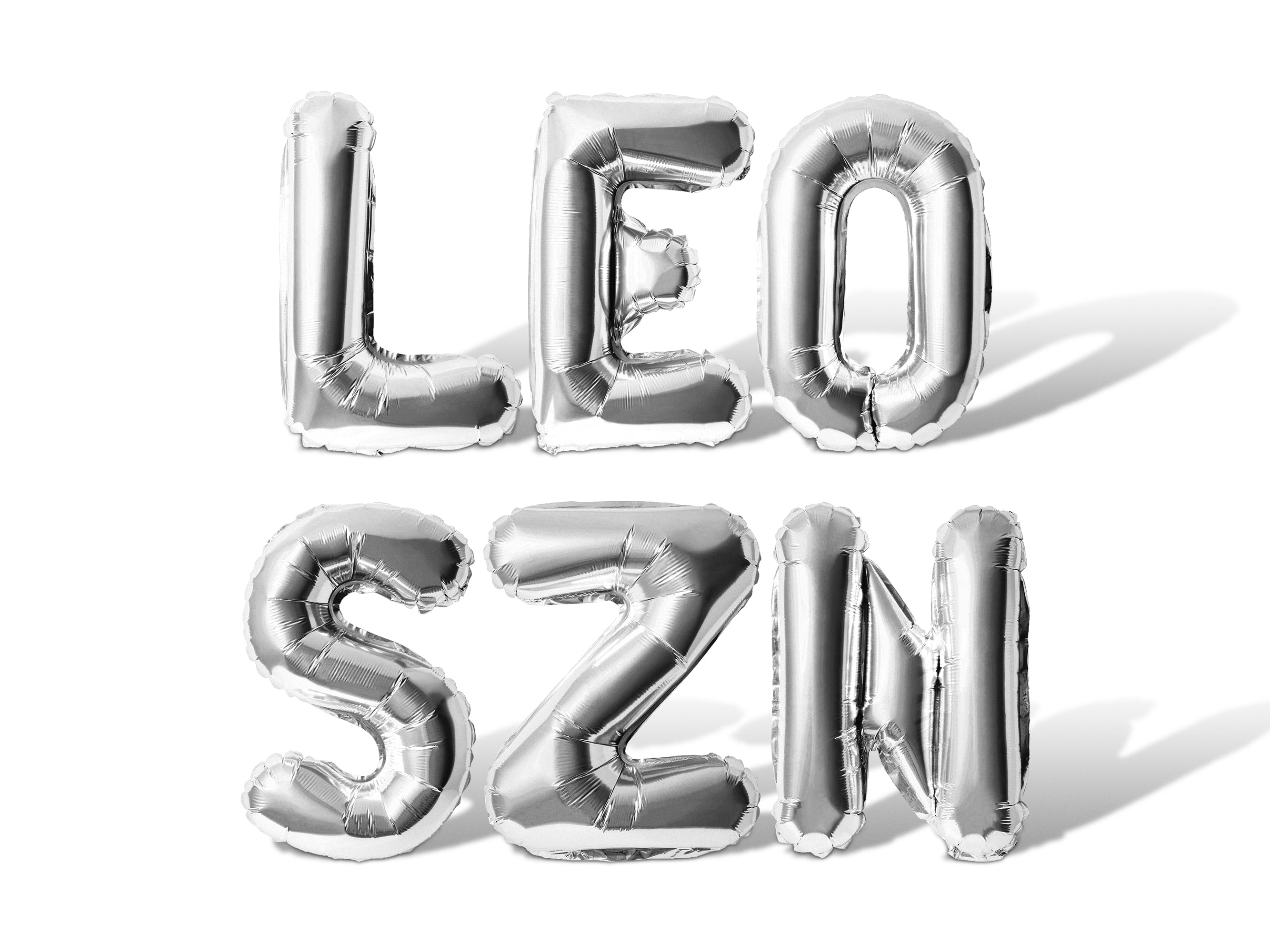 Letter Balloons - LEO SZN 16" Inch Alphabet Letters Foil Mylar Balloon ...