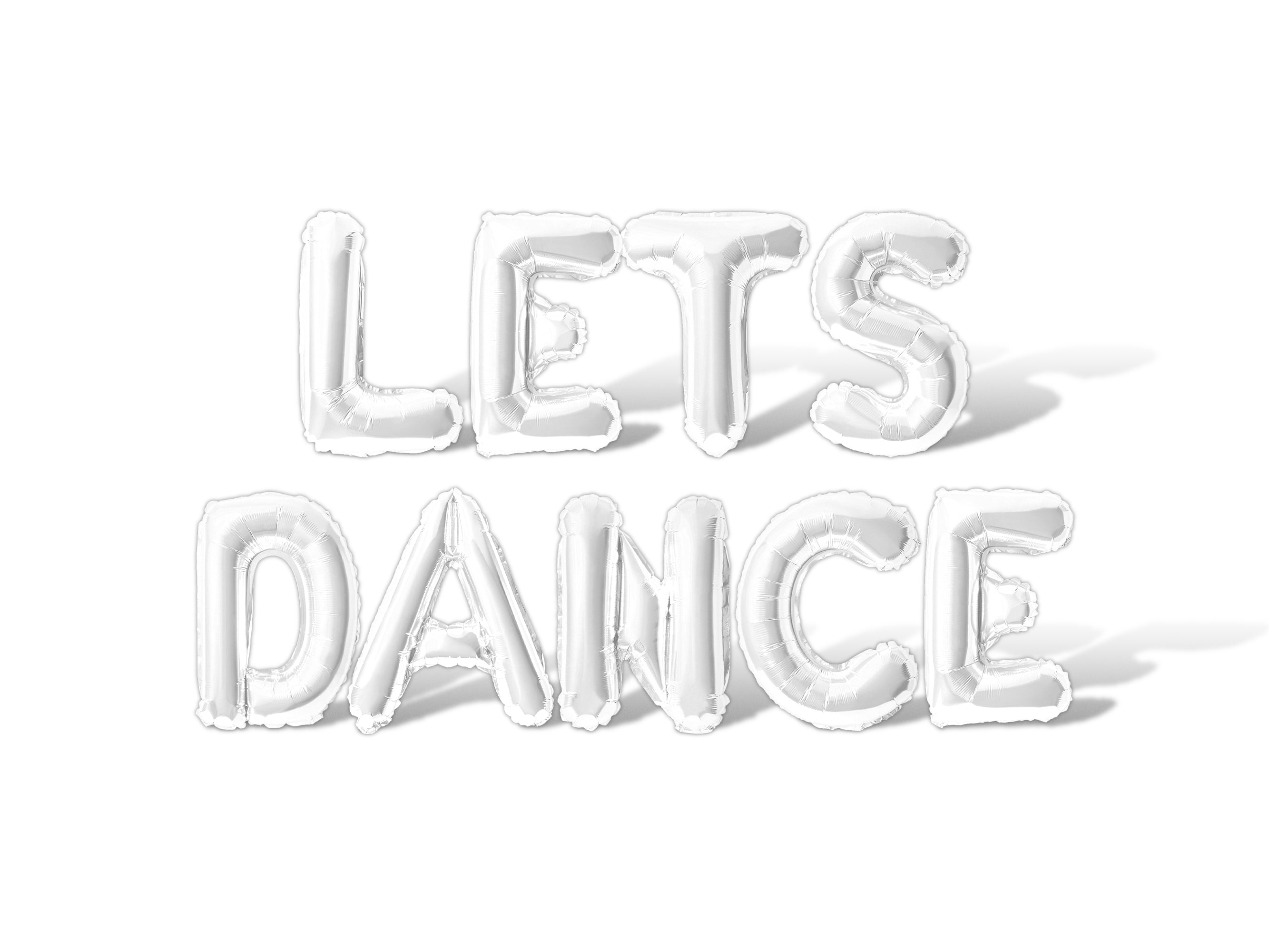 Letter Balloons - LETS DANCE 16" Inch Alphabet Letters Foil Mylar ...