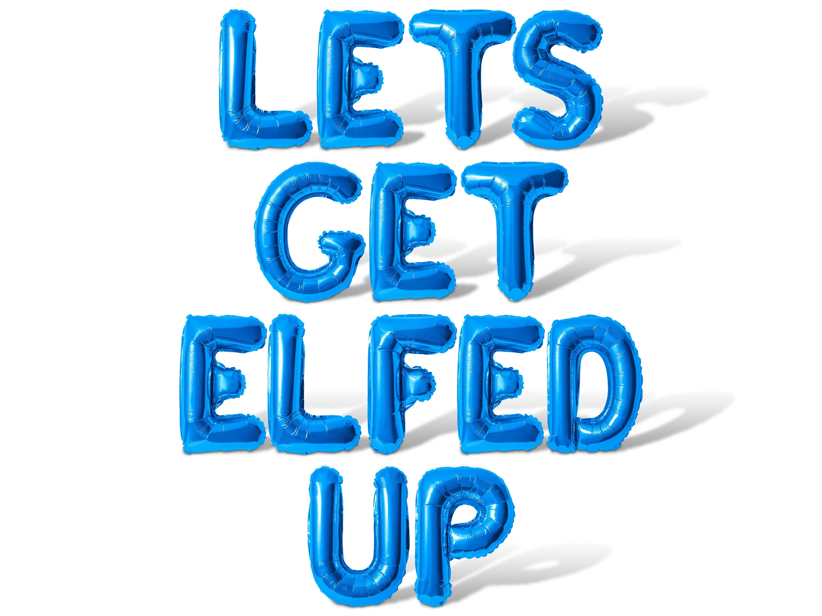 Letter Balloons - LETS GET ELFED UP 16" Inch Alphabet Letters Foil ...