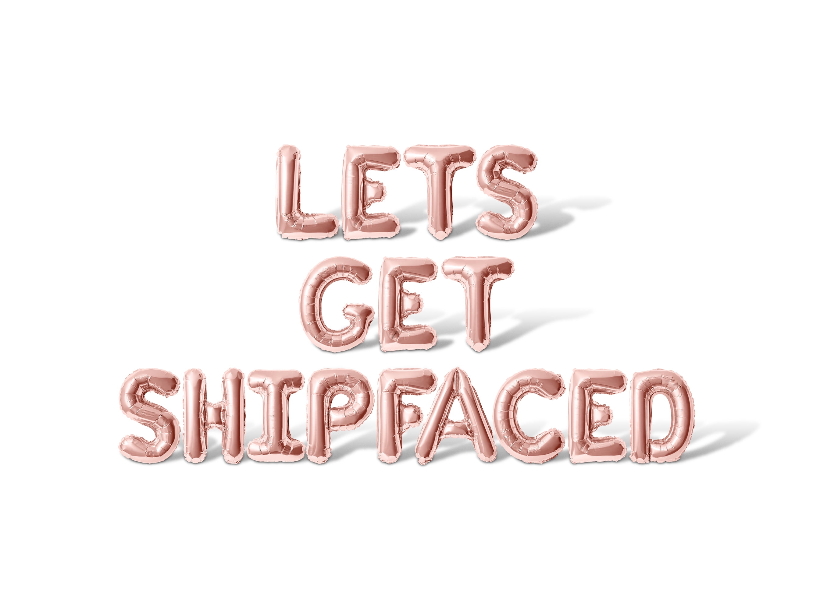 Letter Balloons - LETS GET SHIPFACED 16" Inch Alphabet Letters Foil ...