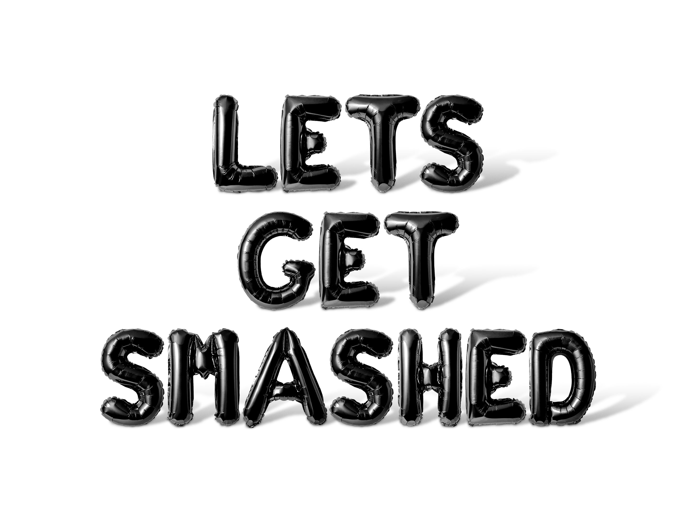 Letter Balloons - LETS GET SMASHED 16" Inch Alphabet Letters Foil Mylar ...