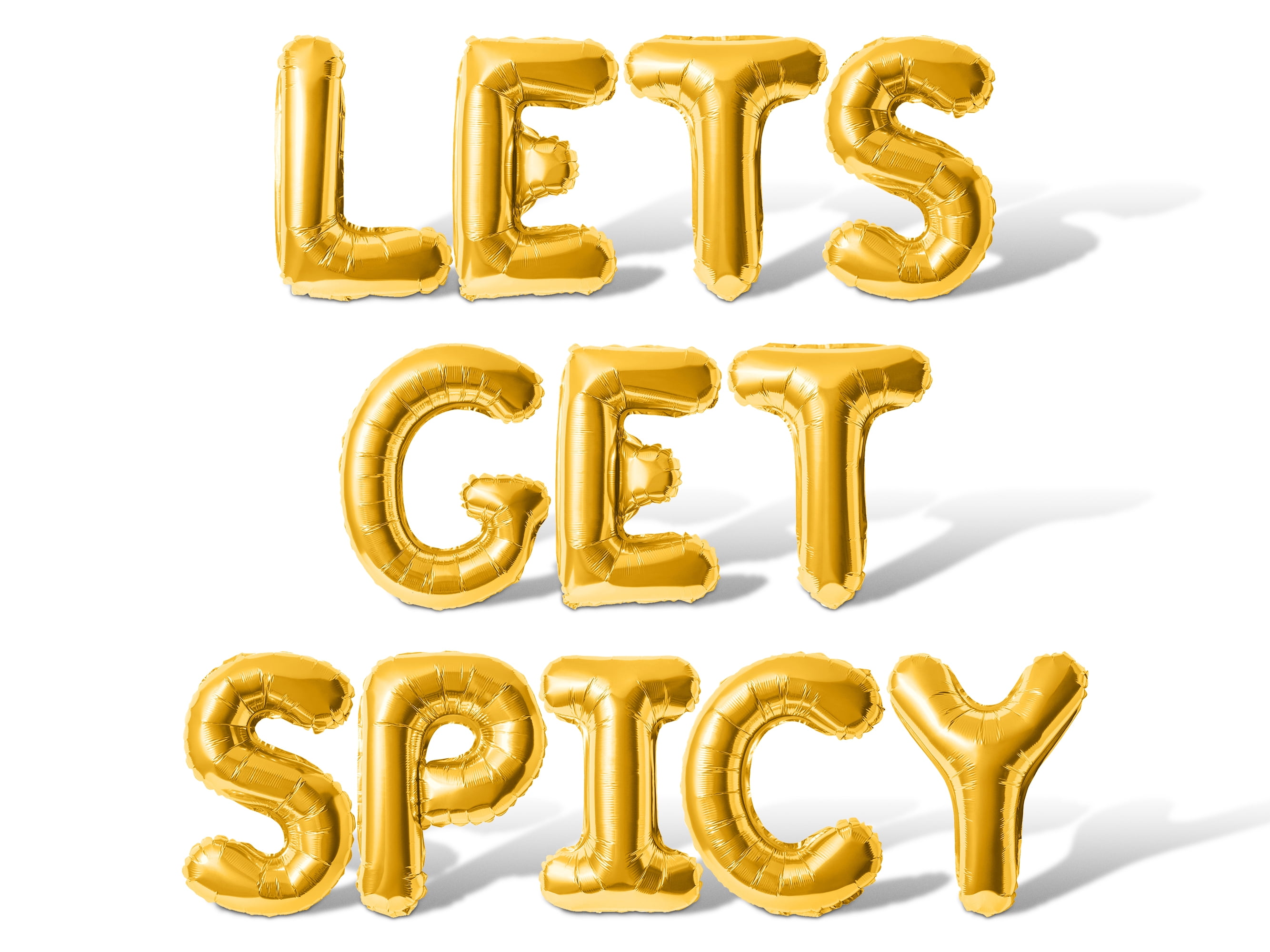 Letter Balloons - LETS GET SPICY 16" Inch Alphabet Letters Foil Mylar ...