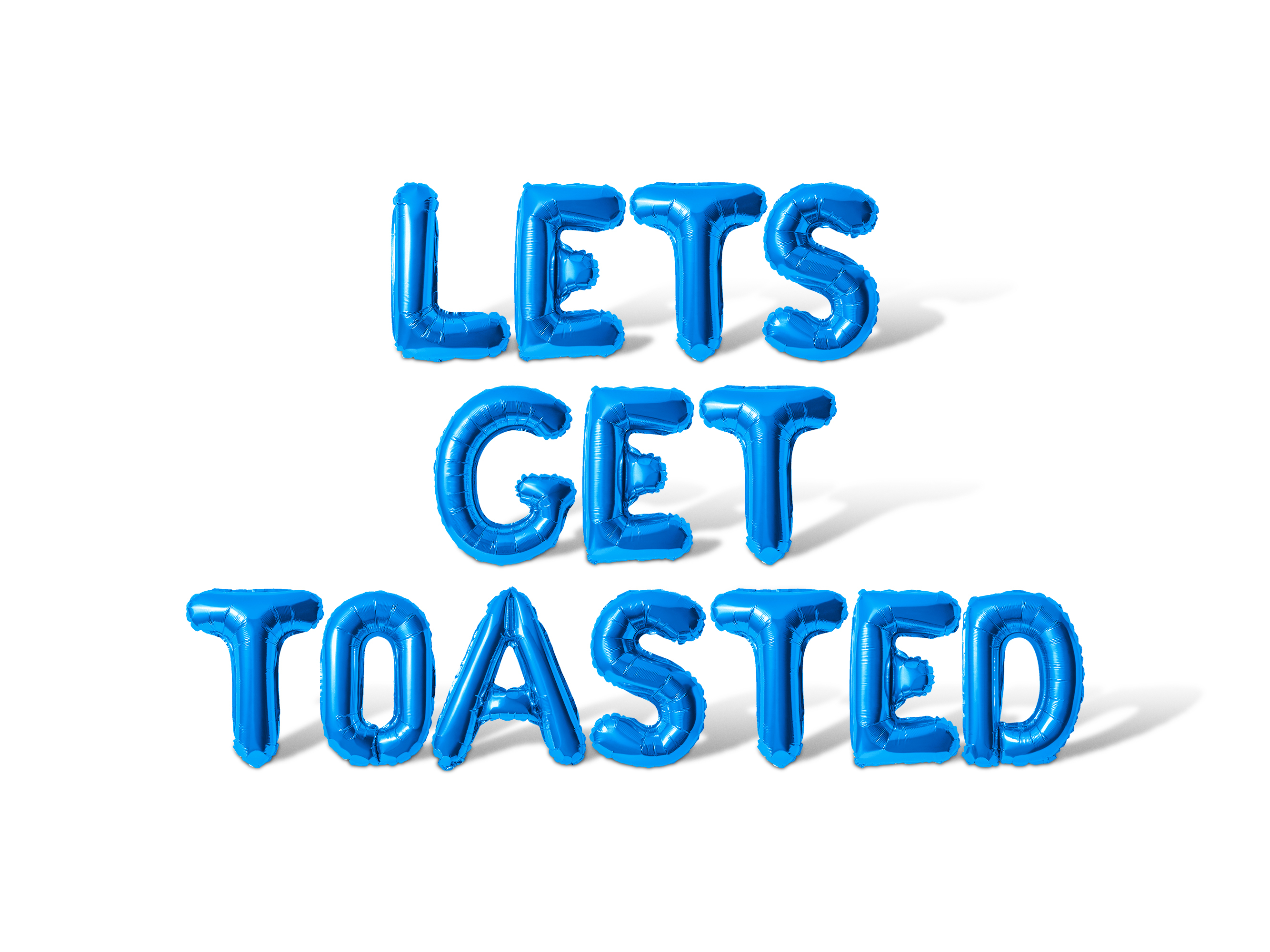 Letter Balloons - LETS GET TOASTED 16" Inch Alphabet Letters Foil Mylar ...