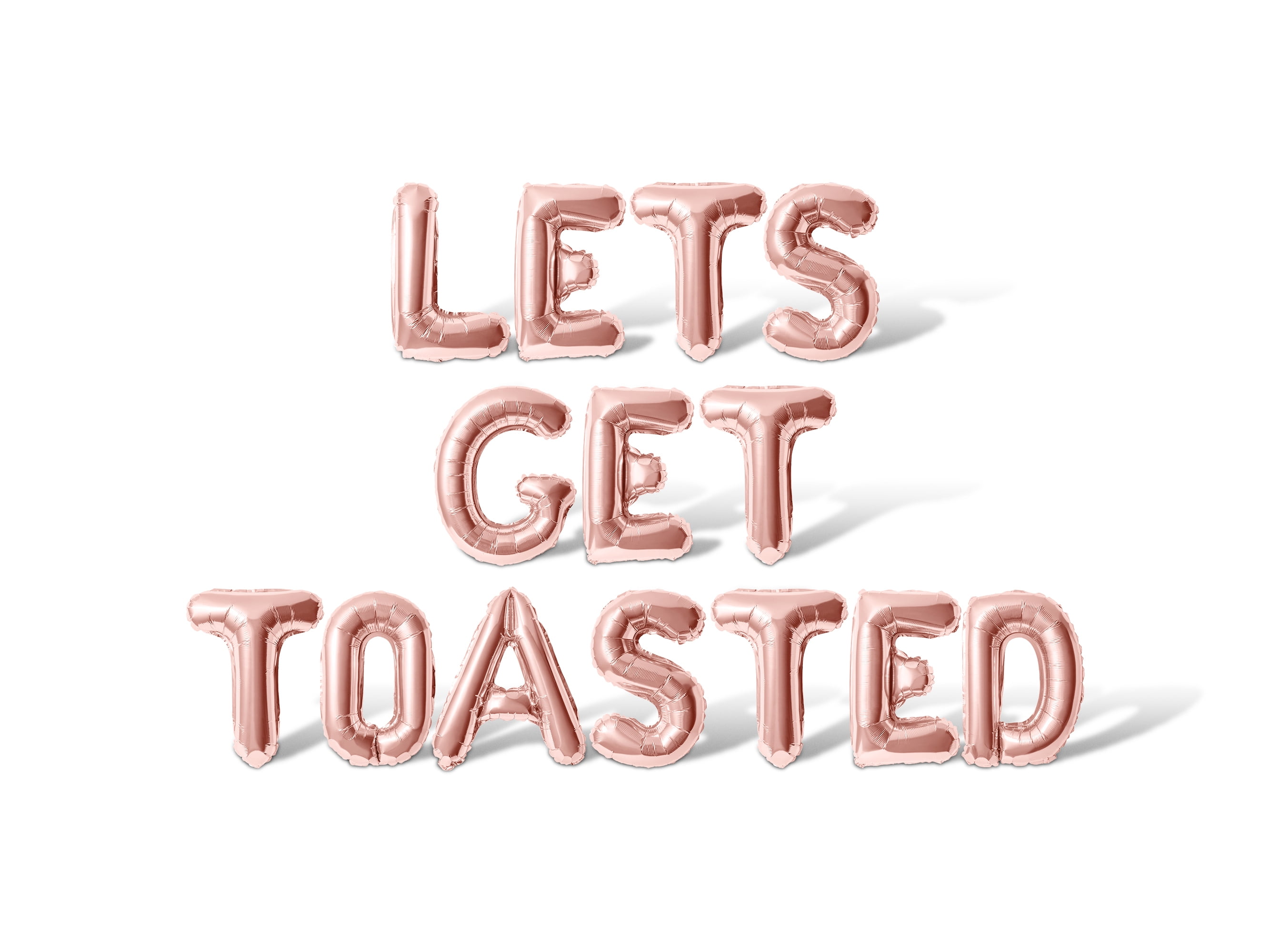 Letter Balloons - LETS GET TOASTED 16" Inch Alphabet Letters Foil Mylar ...