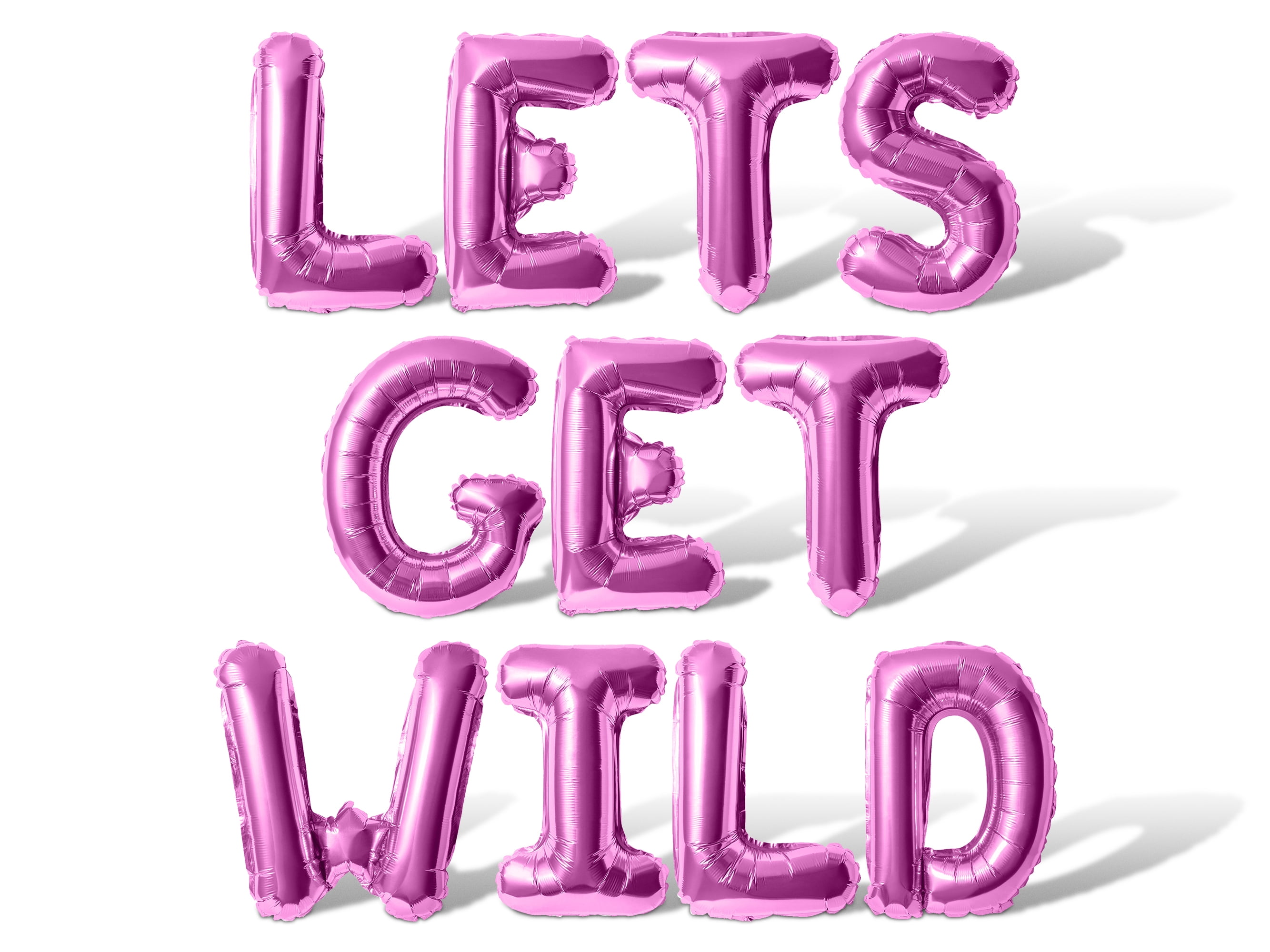 Letter Balloons - LETS GET WILD 16" Inch Alphabet Letters Foil Mylar ...