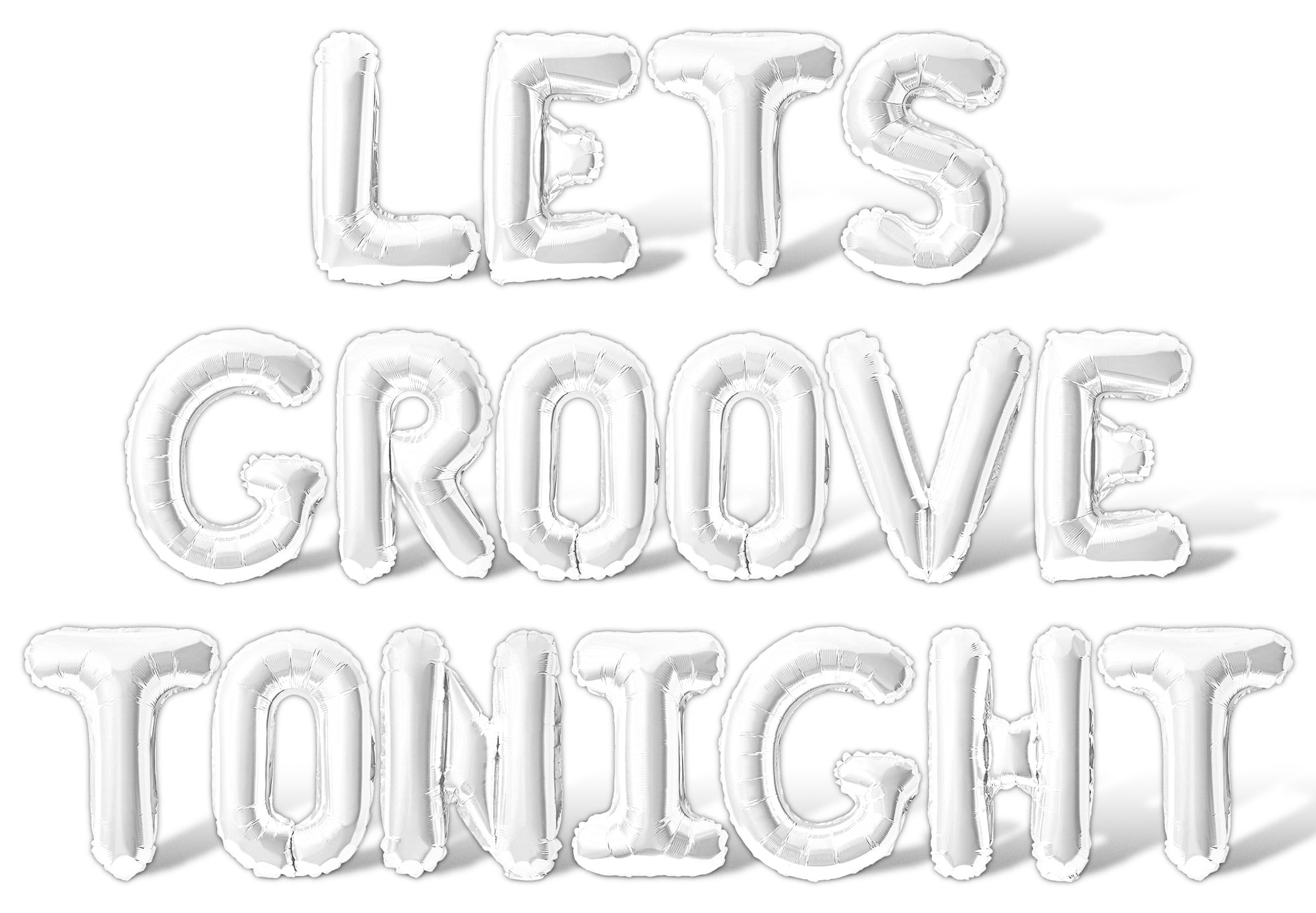 Letter Balloons - LETS GROOVE TONIGHT 16" Inch Alphabet Letters Foil ...
