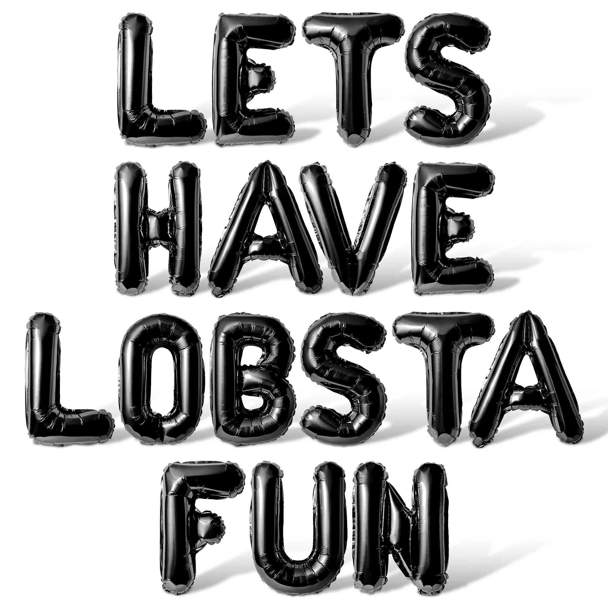 Letter Balloons - LETS HAVE LOBSTA FUN 16" Inch Alphabet Letters Foil ...