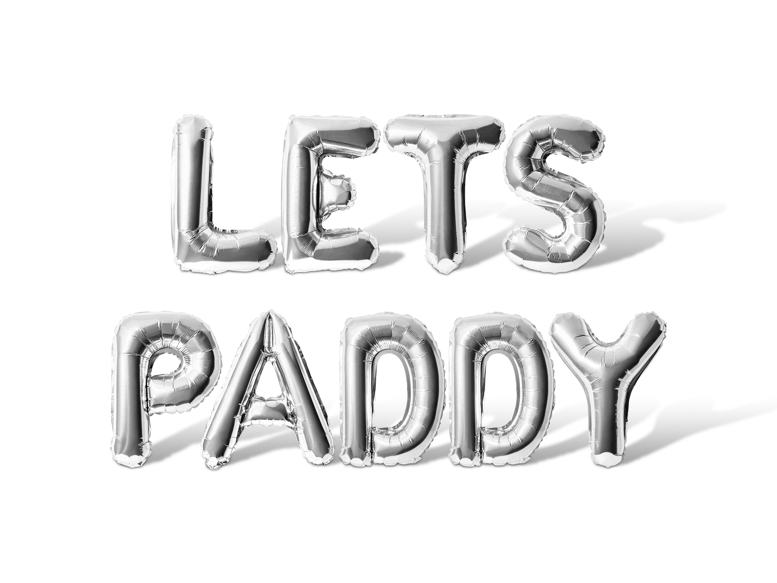 Letter Balloons - LETS PADDY 16" Inch Alphabet Letters Foil Mylar ...