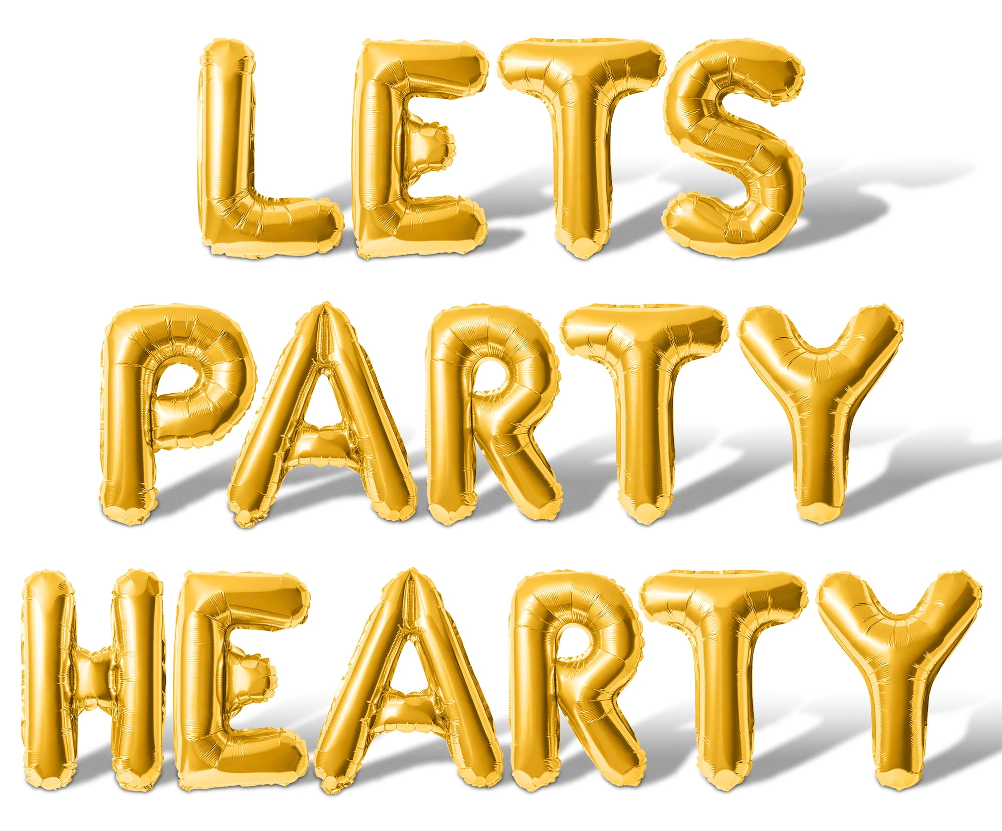 Letter Balloons - LETS PARTY HEARTY 16" Inch Alphabet Letters Foil ...