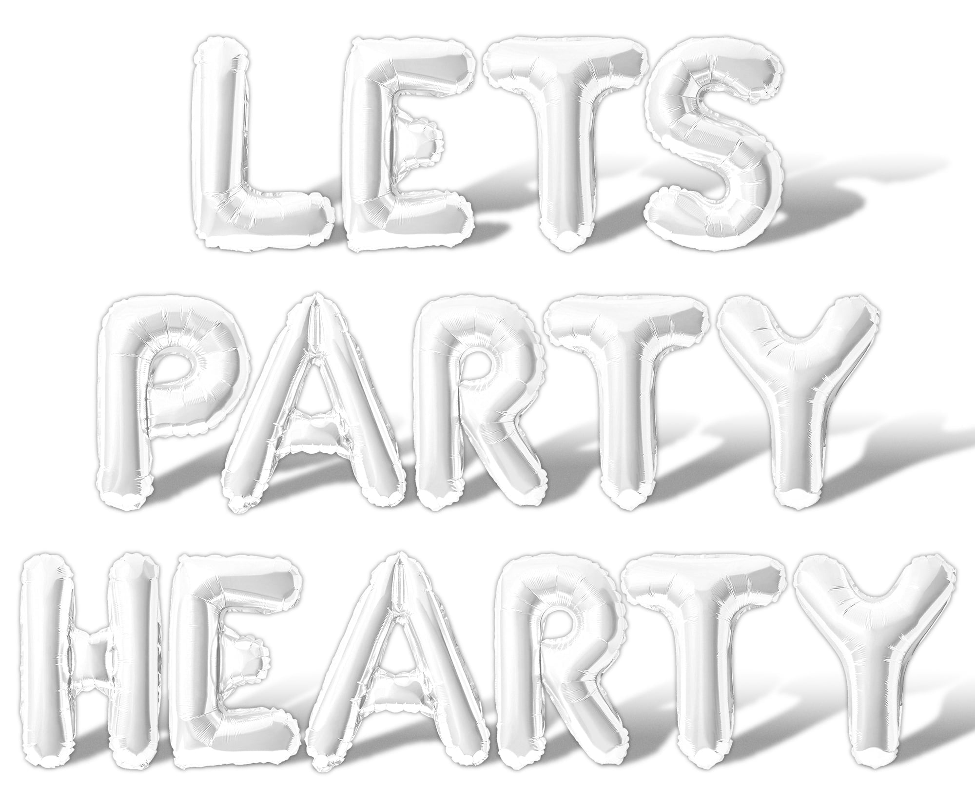 Letter Balloons - LETS PARTY HEARTY 16" Inch Alphabet Letters Foil ...