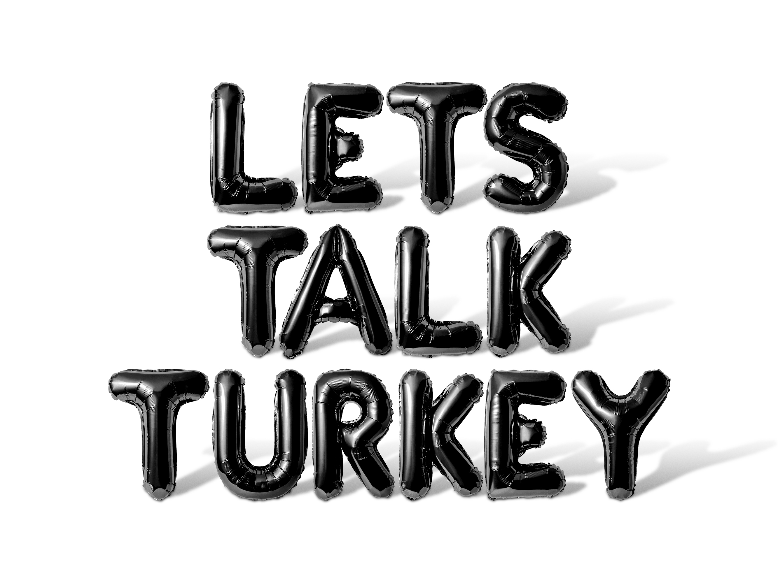 Letter Balloons - LETS TALK TURKEY 16" Inch Alphabet Letters Foil Mylar ...